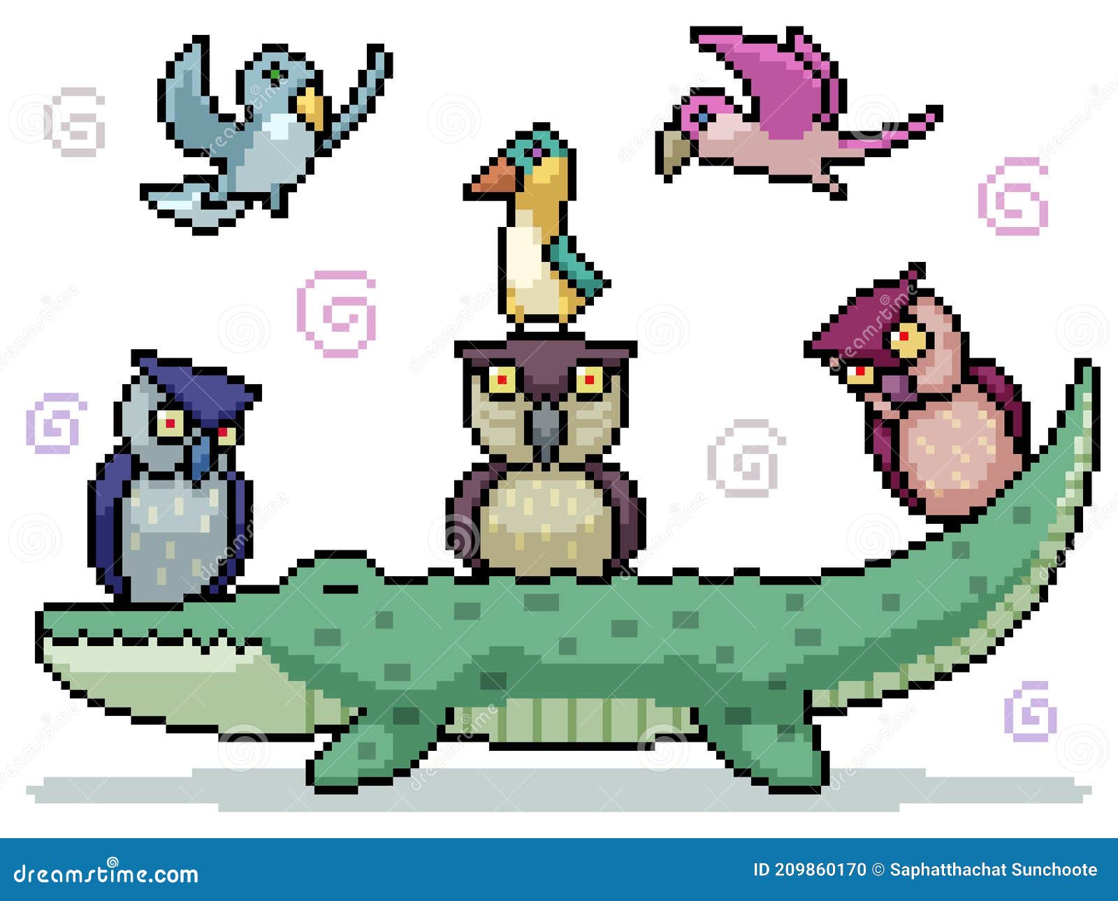 Pixel Art Group Of People Character. Stock Photography | CartoonDealer ...