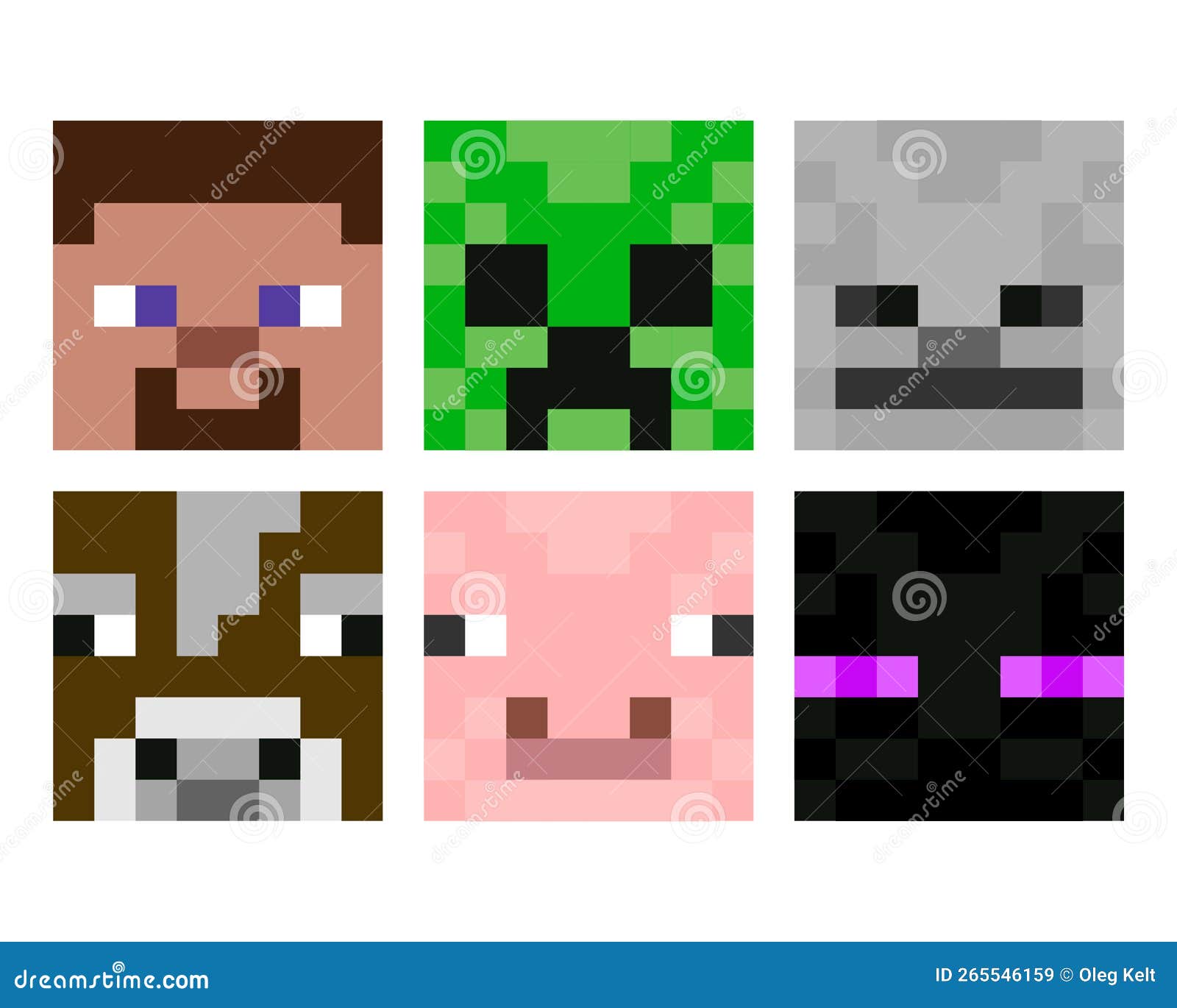 Set of Pixel Avatars. Avatars Concept of Game Characters. Heroes Game ...