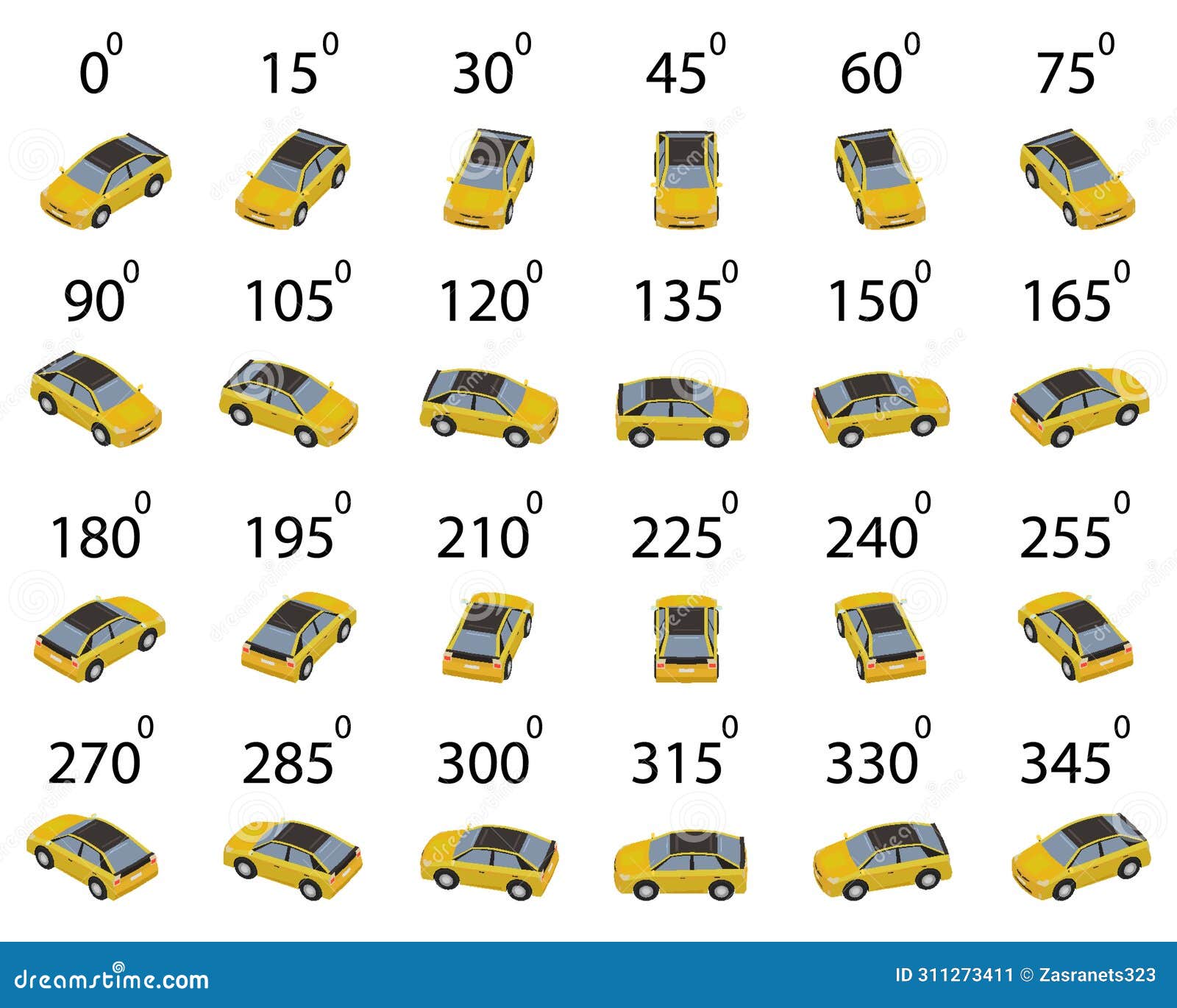 A Set of 24 Pixel Car from Different Angles. Stock Vector ...
