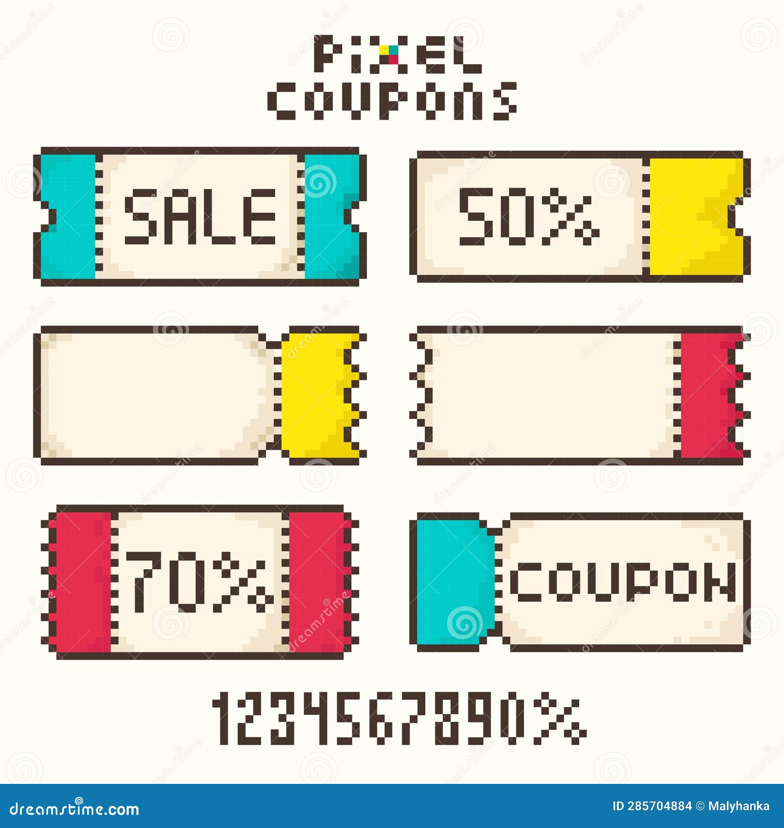Pixel Coupons Stock Illustrations – 28 Pixel Coupons Stock ...