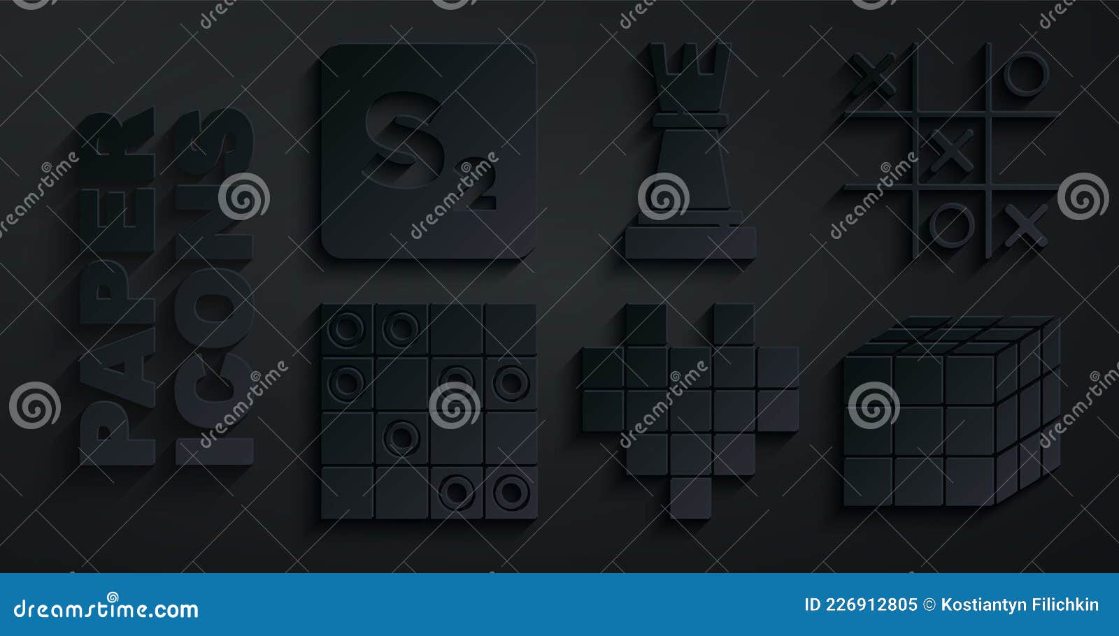 Set Pixel Hearts for Game, Tic Tac Toe, Board of Checkers, Rubik Cube ...