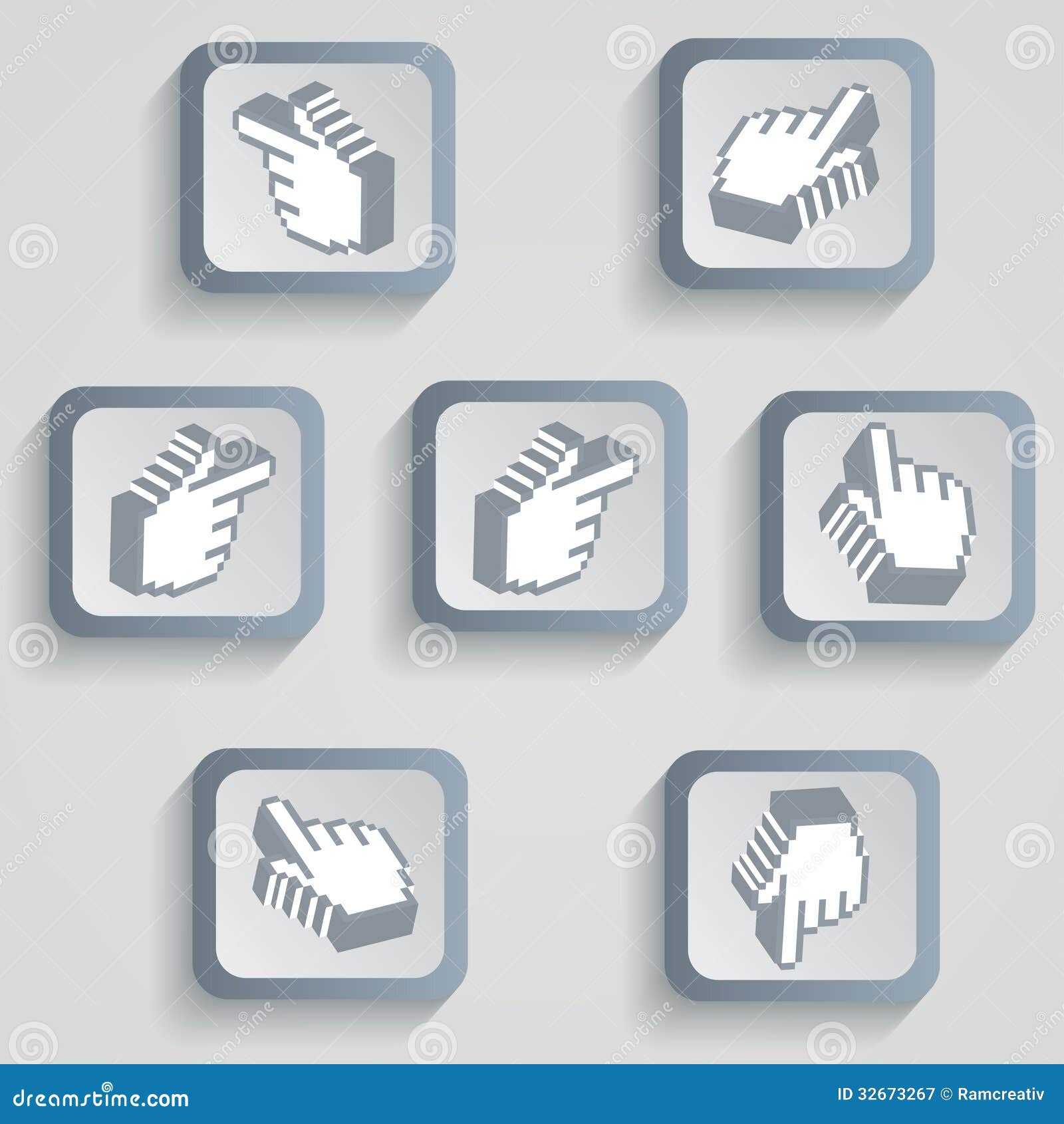 Set of Pixel Icons with Shades of Gray Stock Vector - Illustration of ...