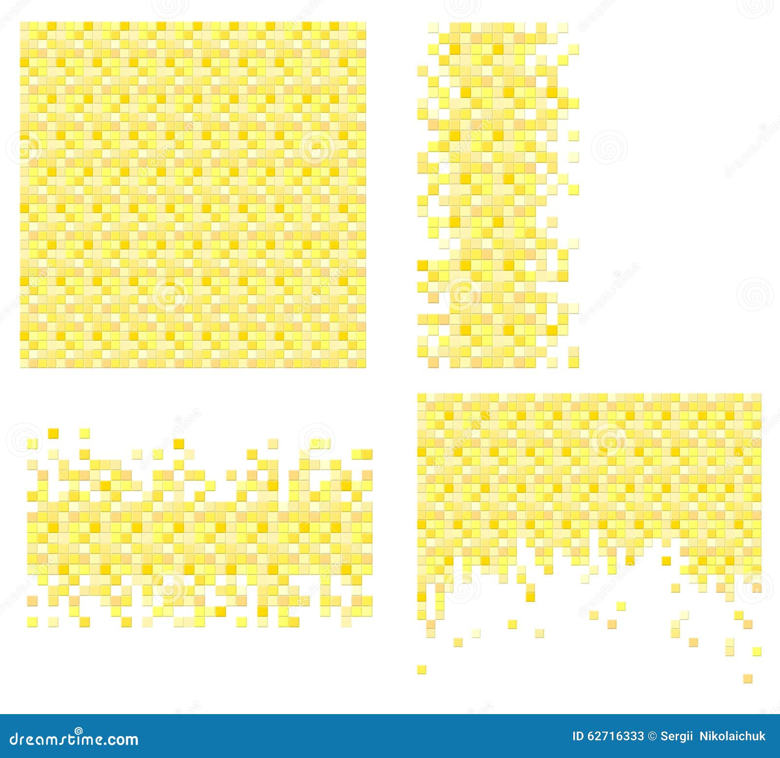 Set of 4 Pixel Templates for Your Design Stock Vector - Illustration of ...