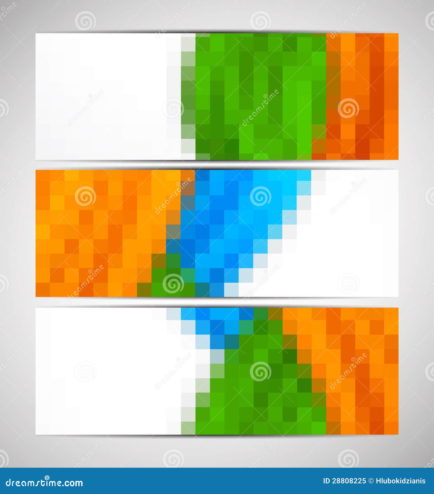 Set of pixelated banners stock vector. Illustration of digital - 28808225