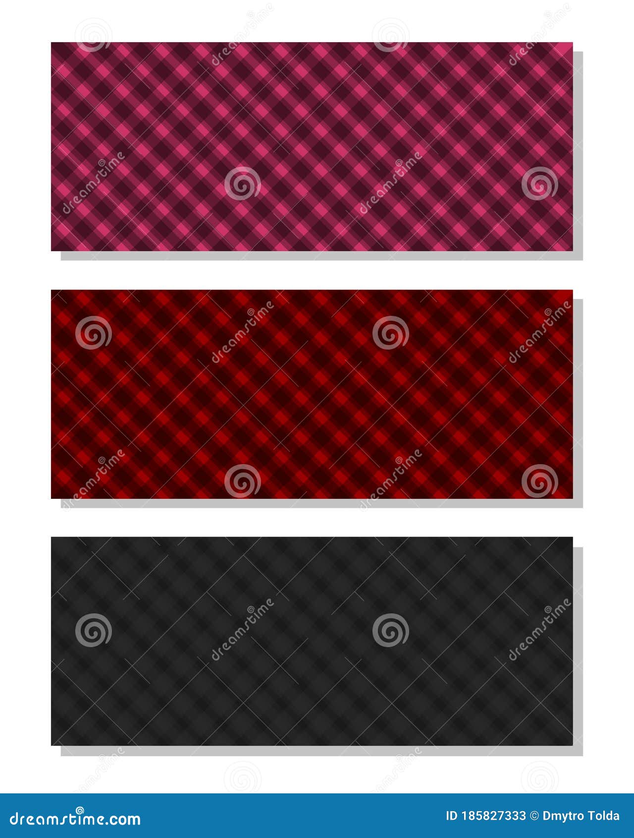 Set Of Plaid Backgrounds For Your Design Cartoon Vector | CartoonDealer ...