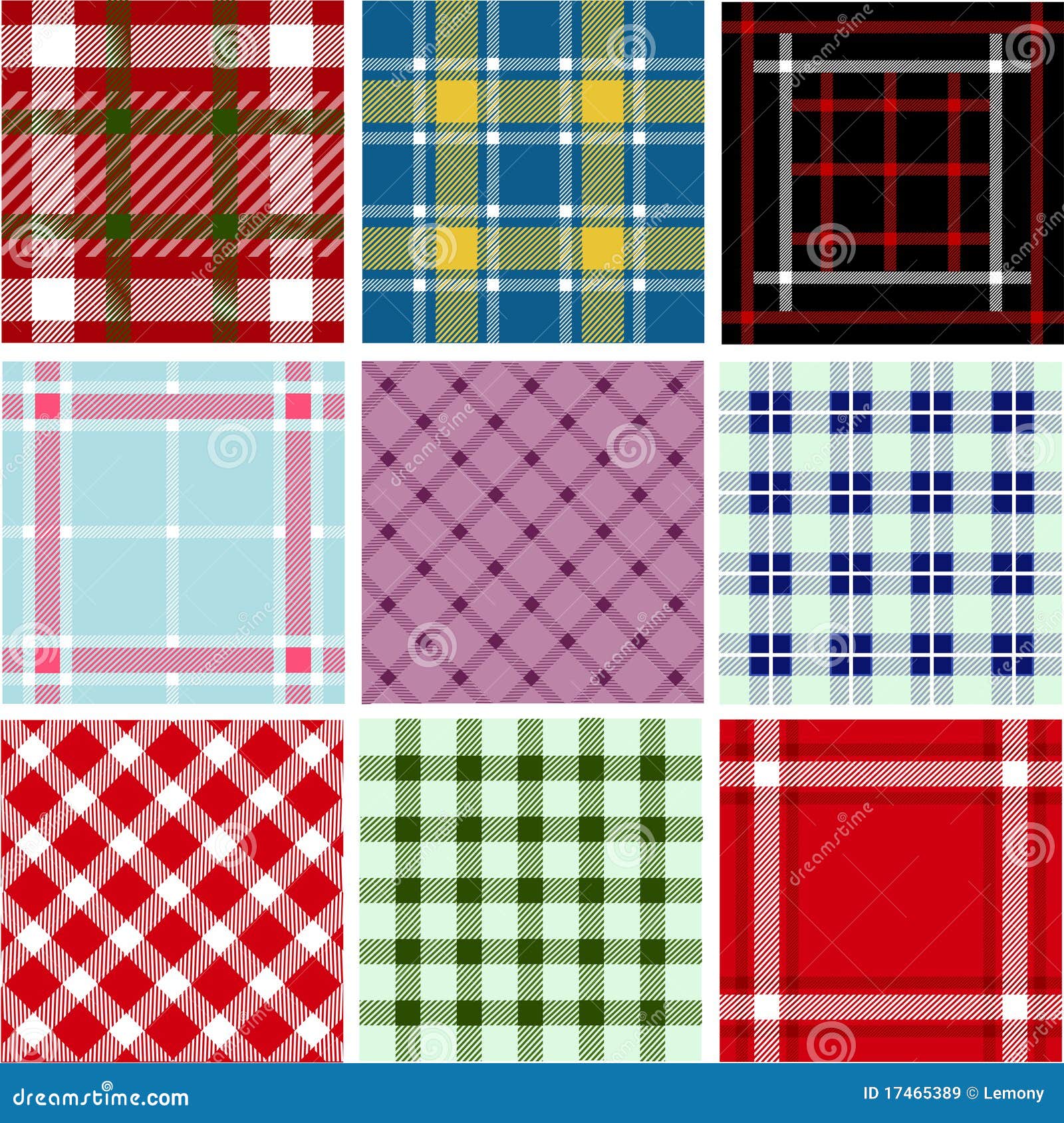 Set of plaid patterns stock vector. Illustration of gifts - 17465389