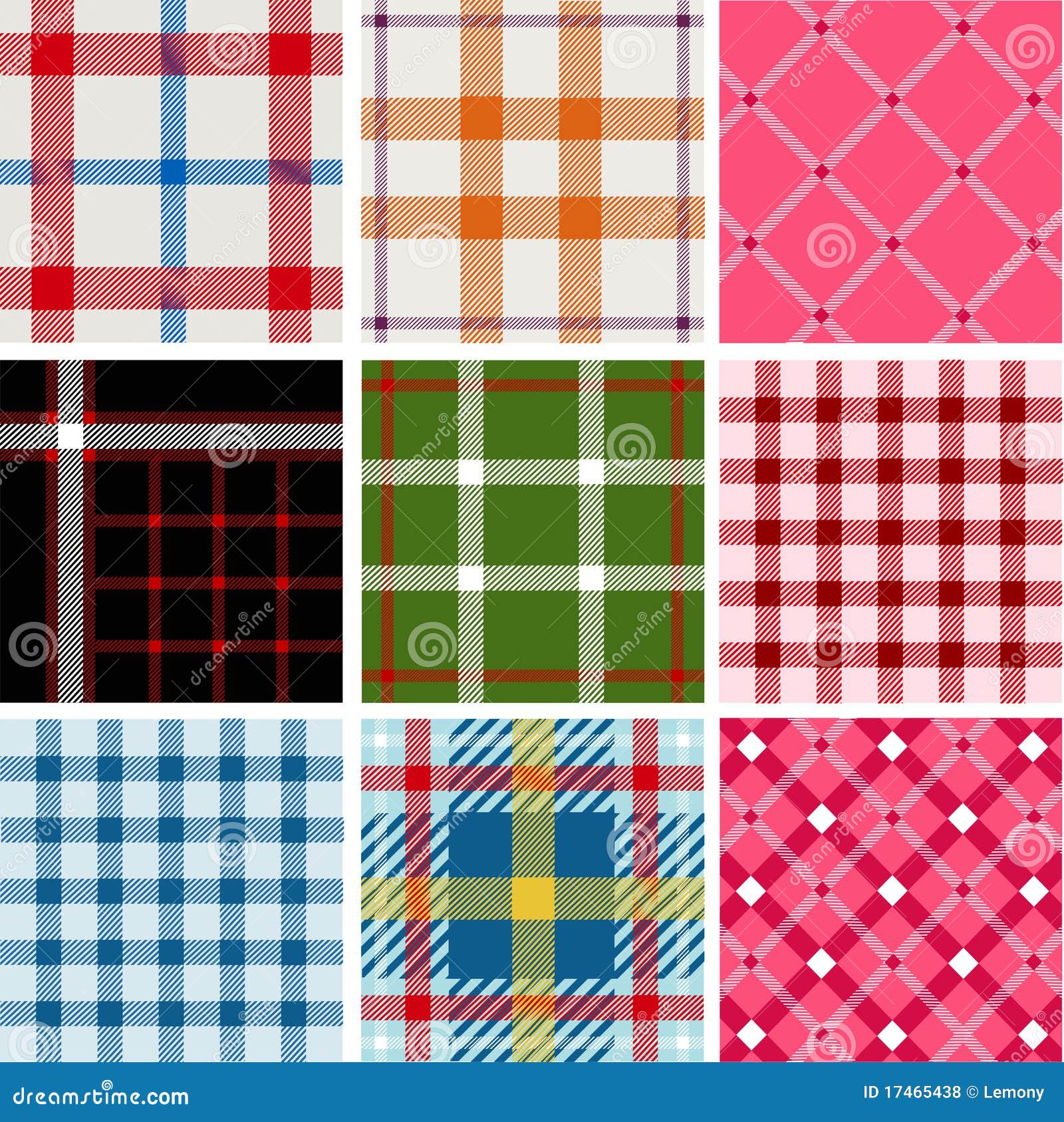 Set of plaid patterns stock vector. Illustration of modern - 17465438