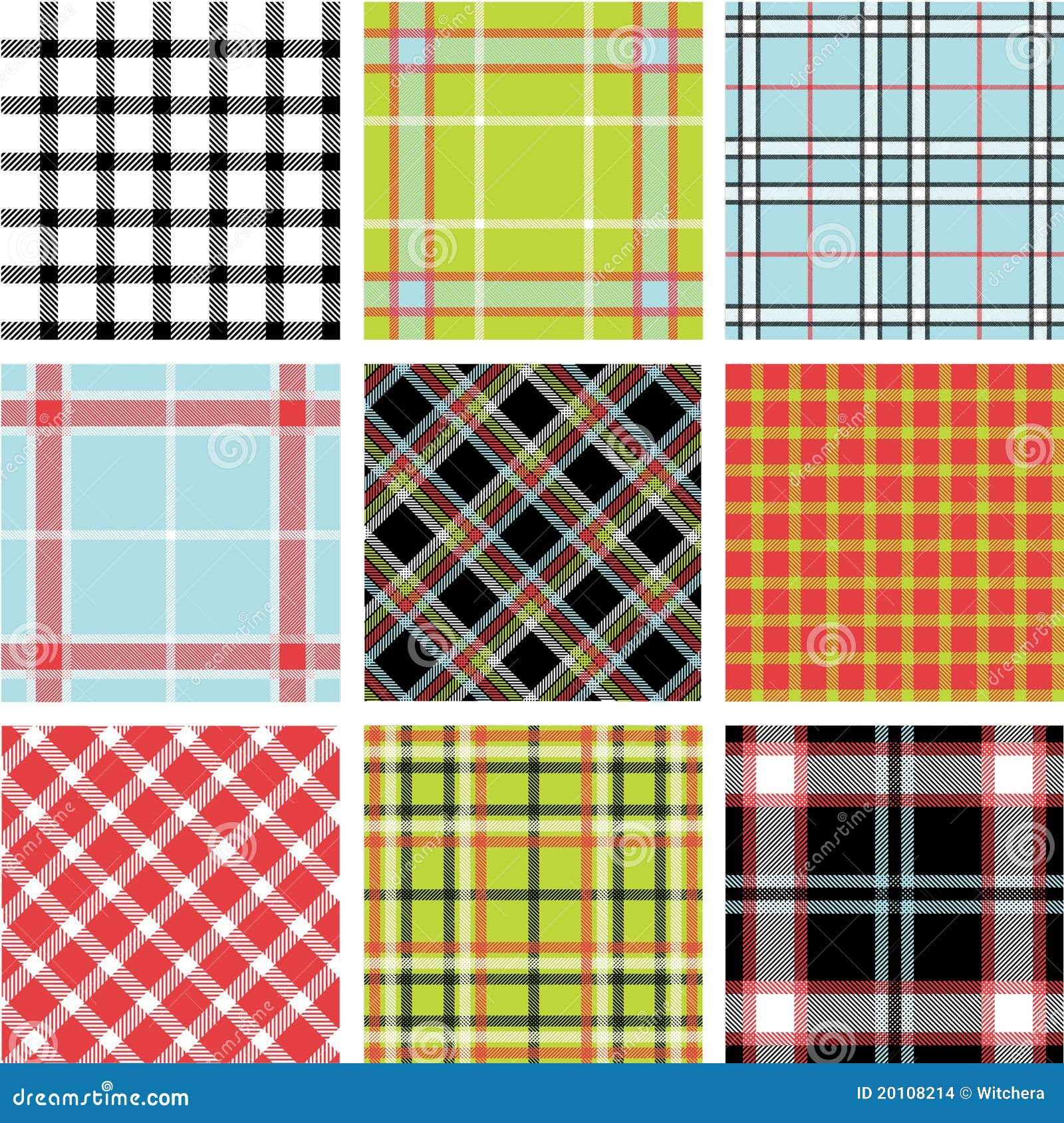 Set of plaid patterns stock illustration. Illustration of symmetry ...