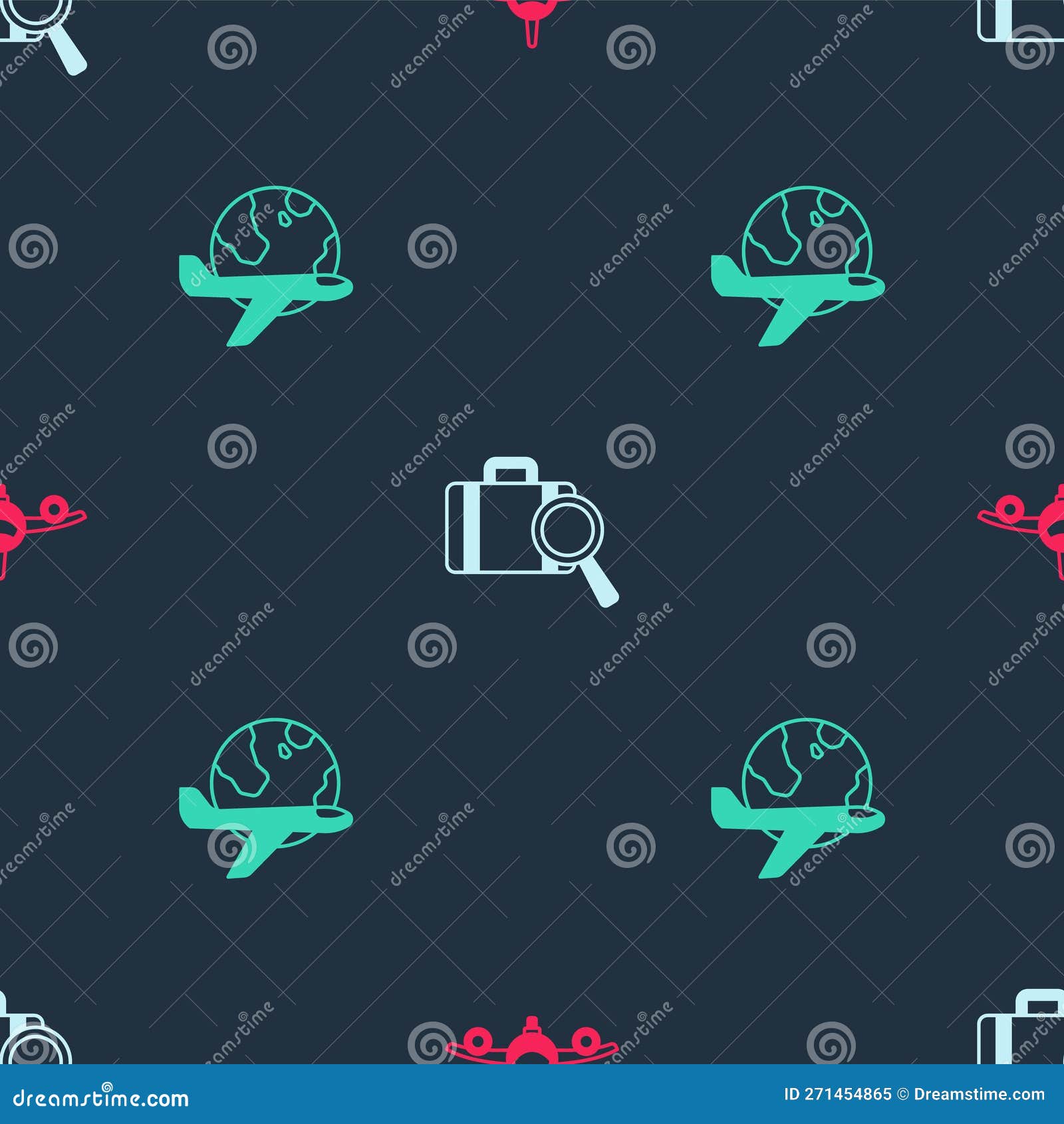 Set Lost Baggage, Airplane Window, Plane, No Scissors And Globe With ...