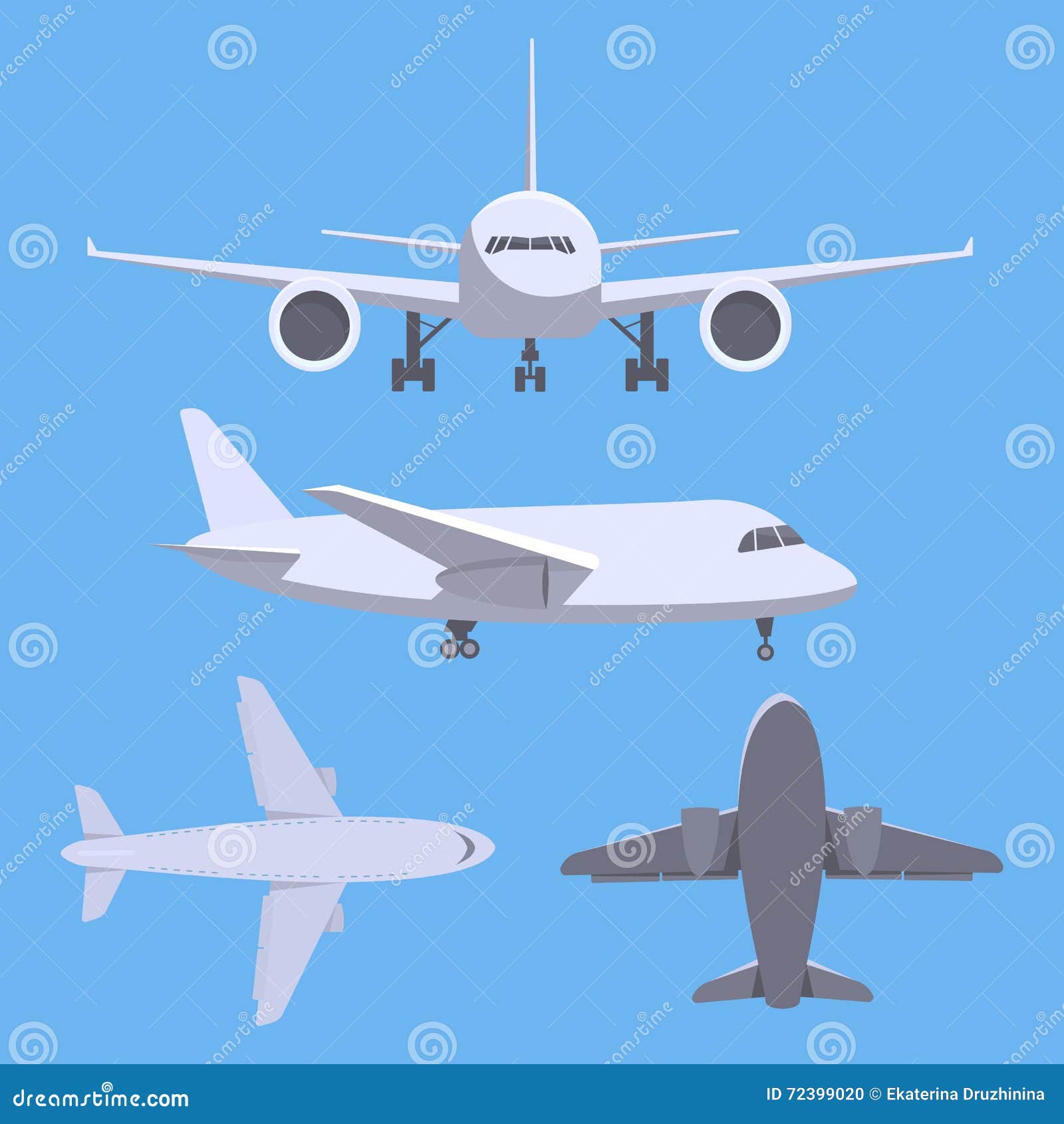 Set of planes stock vector. Illustration of passenger - 72399020