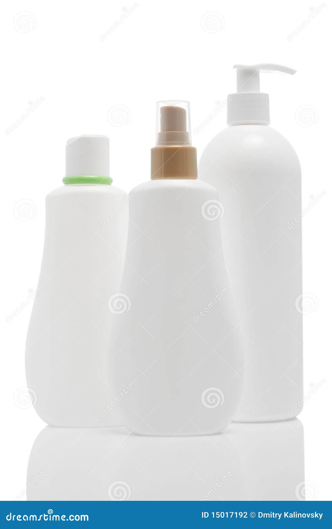 Set of plastic bottles stock photo. Image of chemicals - 15017192