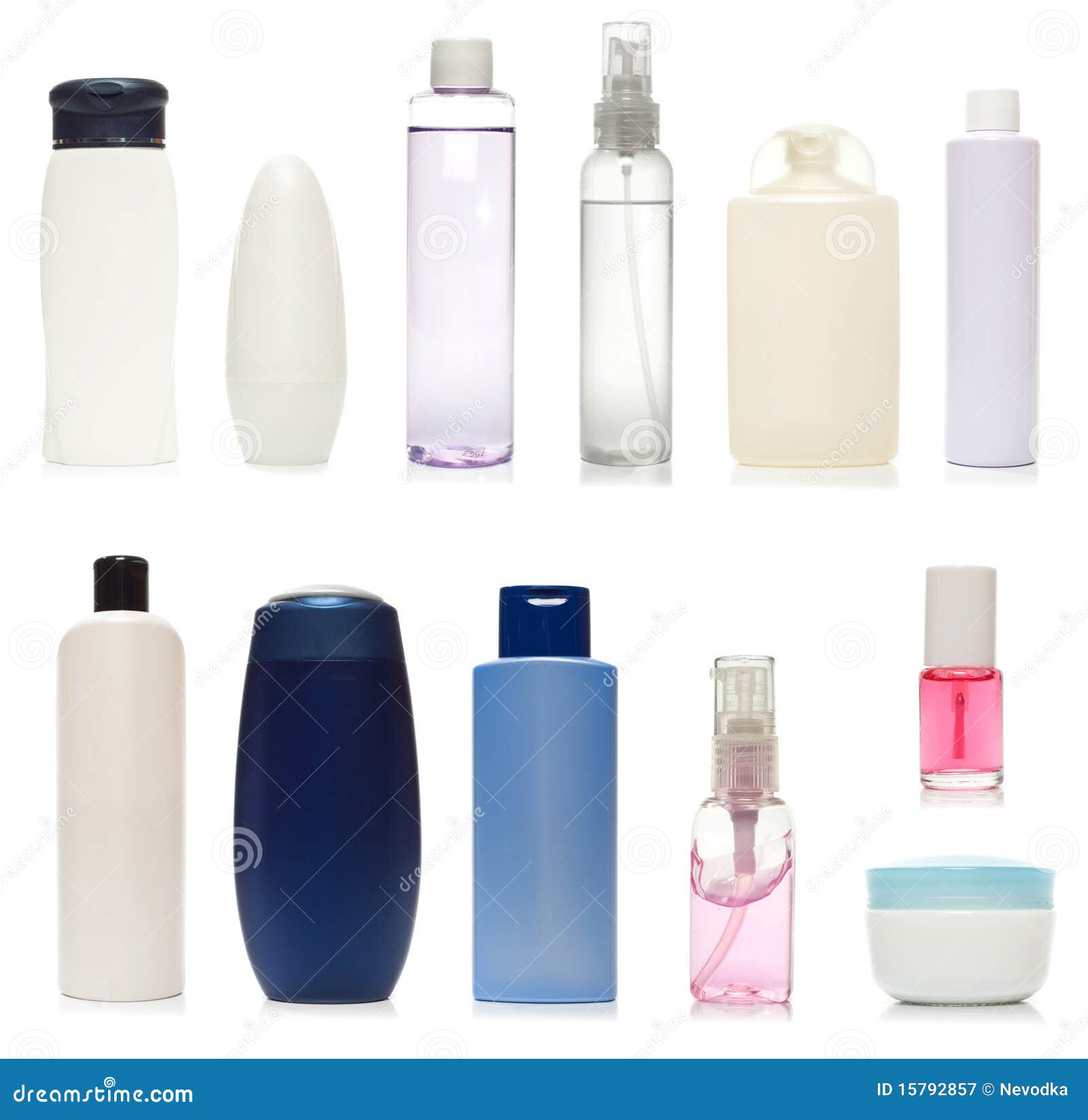 Set of plastic bottles stock image. Image of health, bath - 15792857