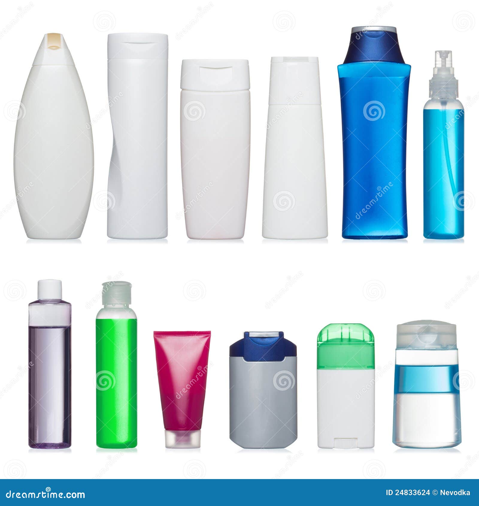 Set of plastic bottles stock photo. Image of moisturiser - 24833624