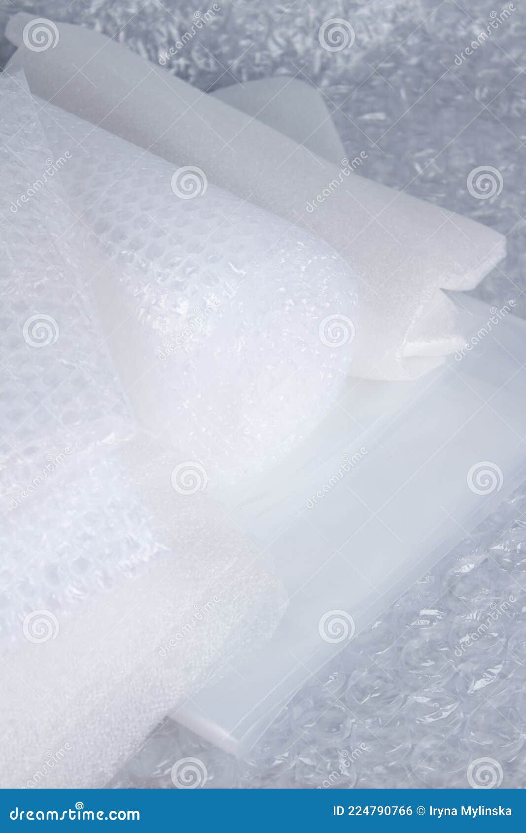 Set of Plastic Packaging Materials - Plastic Stretch Film Rolls, Foamed ...