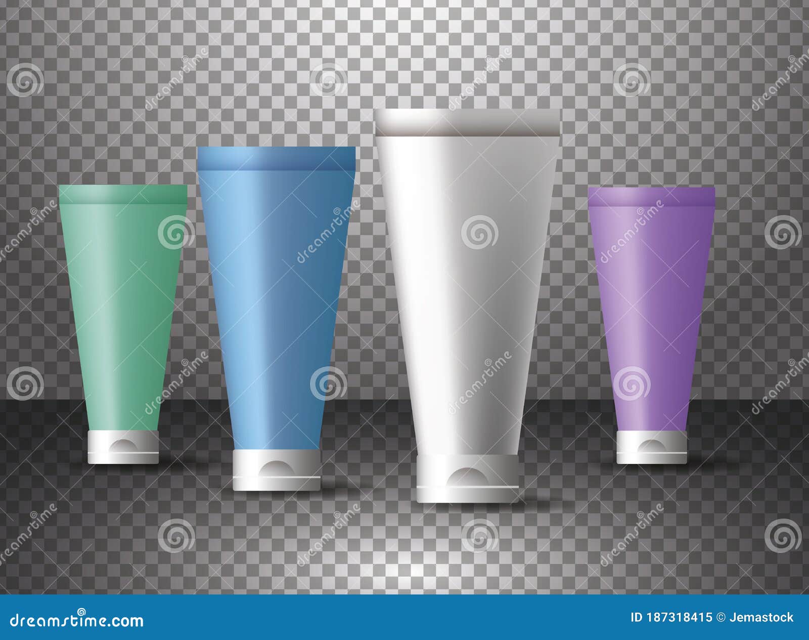 Set of Plastic Tubs Products Stock Vector - Illustration of ...