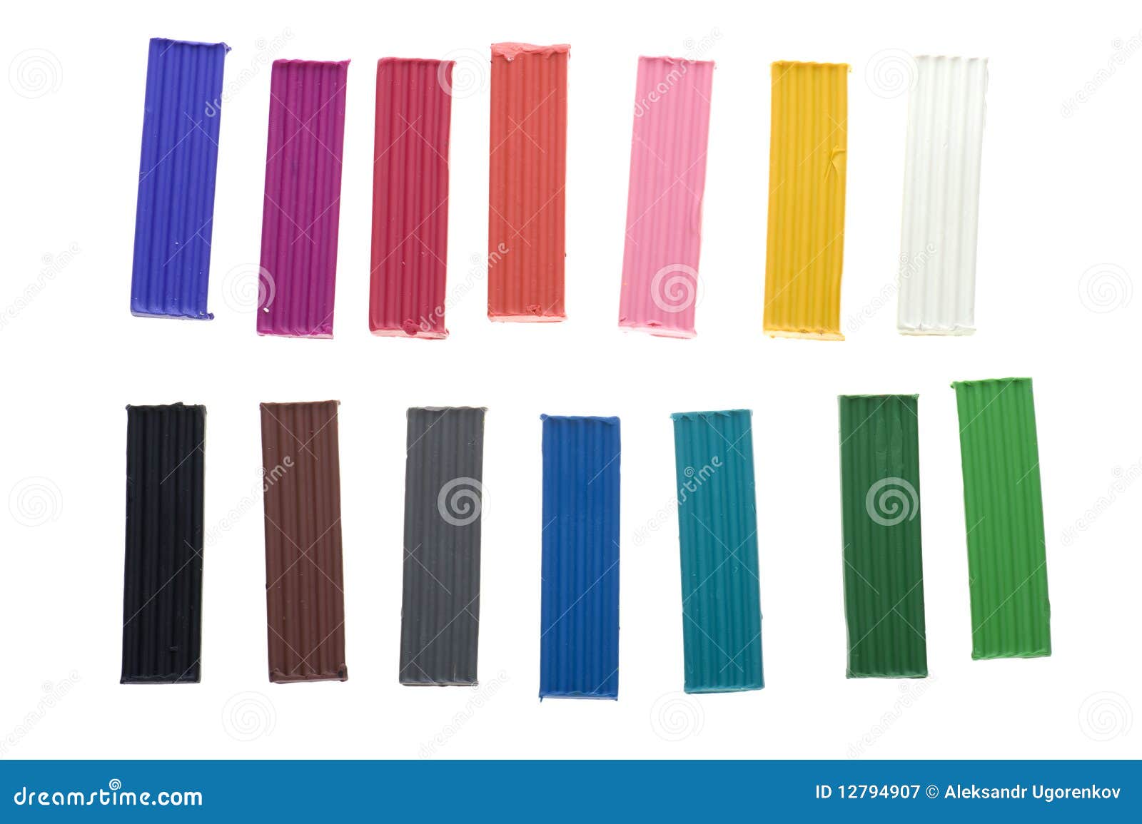Set of plasticine stock image. Image of pile, putty, modeling - 12794907