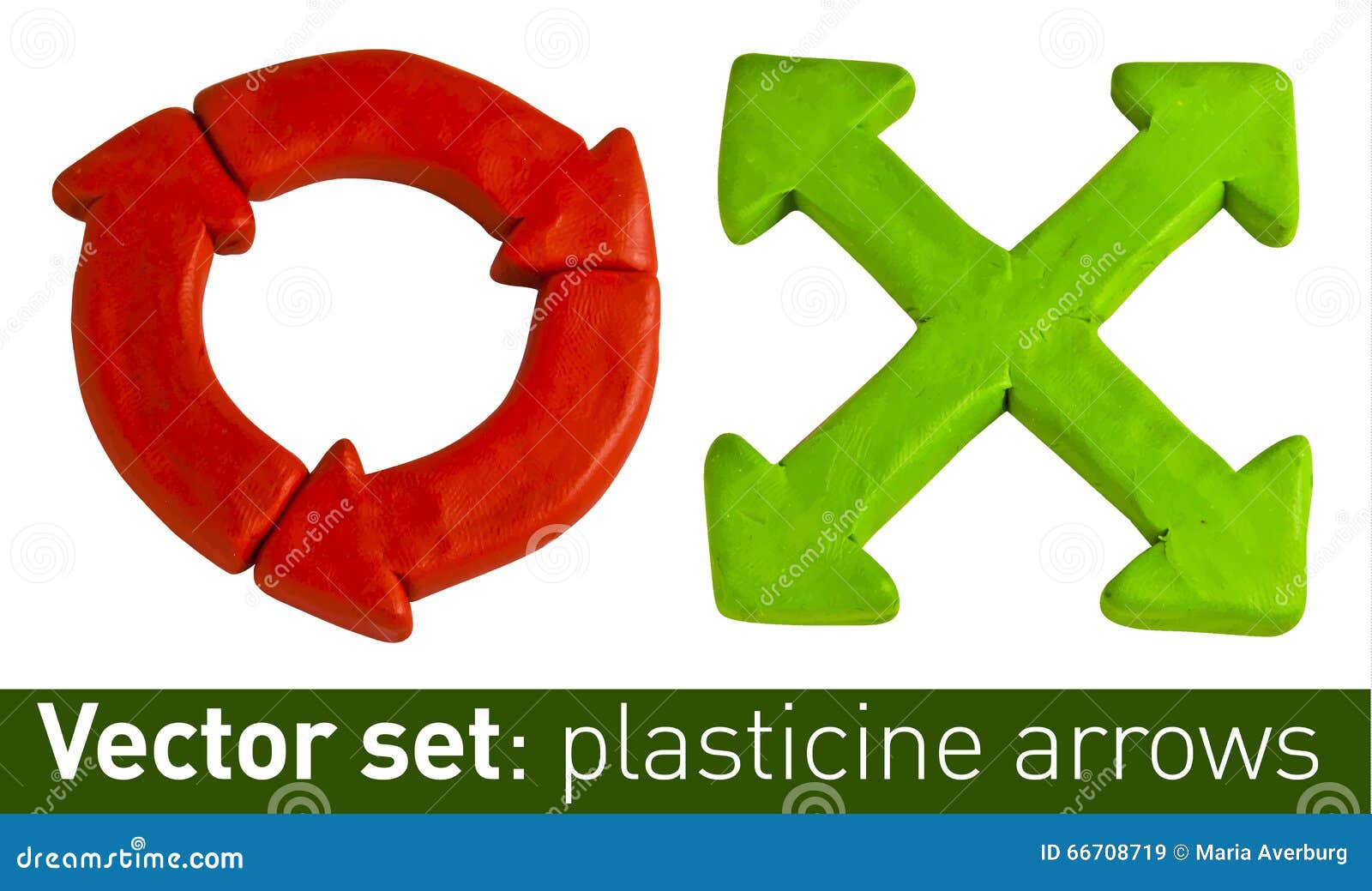 Set of Plasticine Arrows for Your Design. Stock Illustration ...