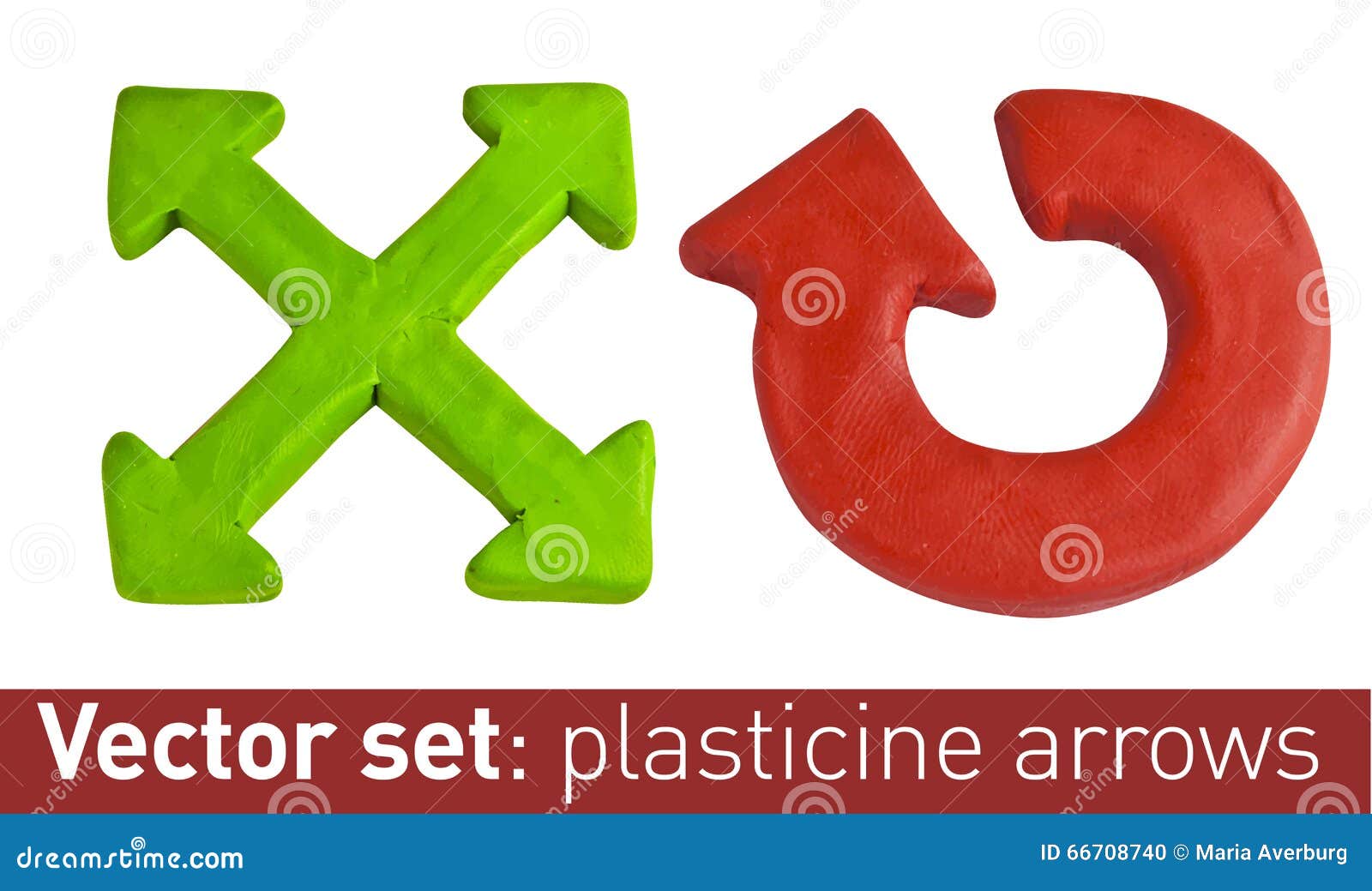 Set of Plasticine Arrows for Your Design. Stock Illustration ...