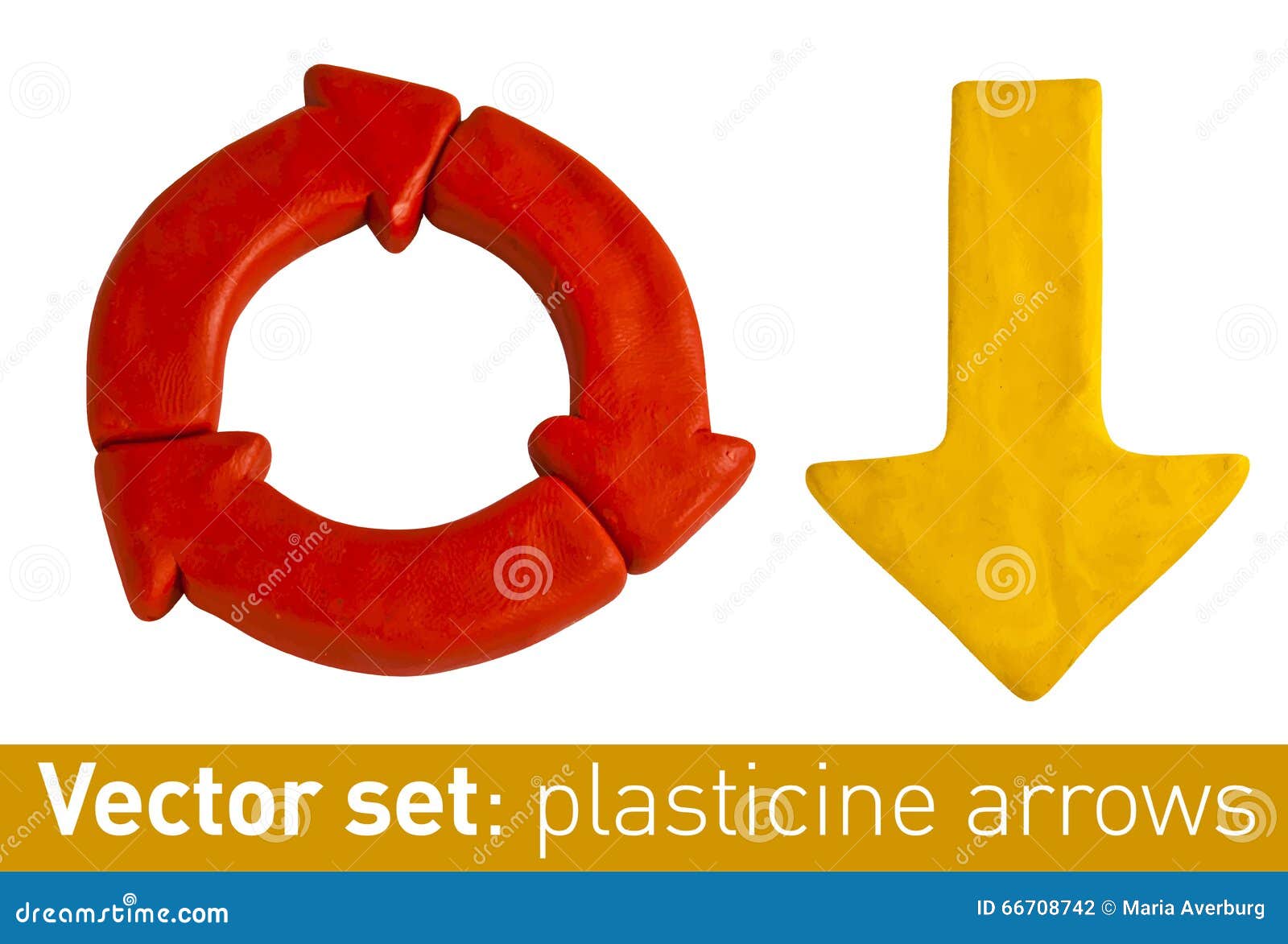 Set of Plasticine Arrows for Your Design. Stock Illustration ...