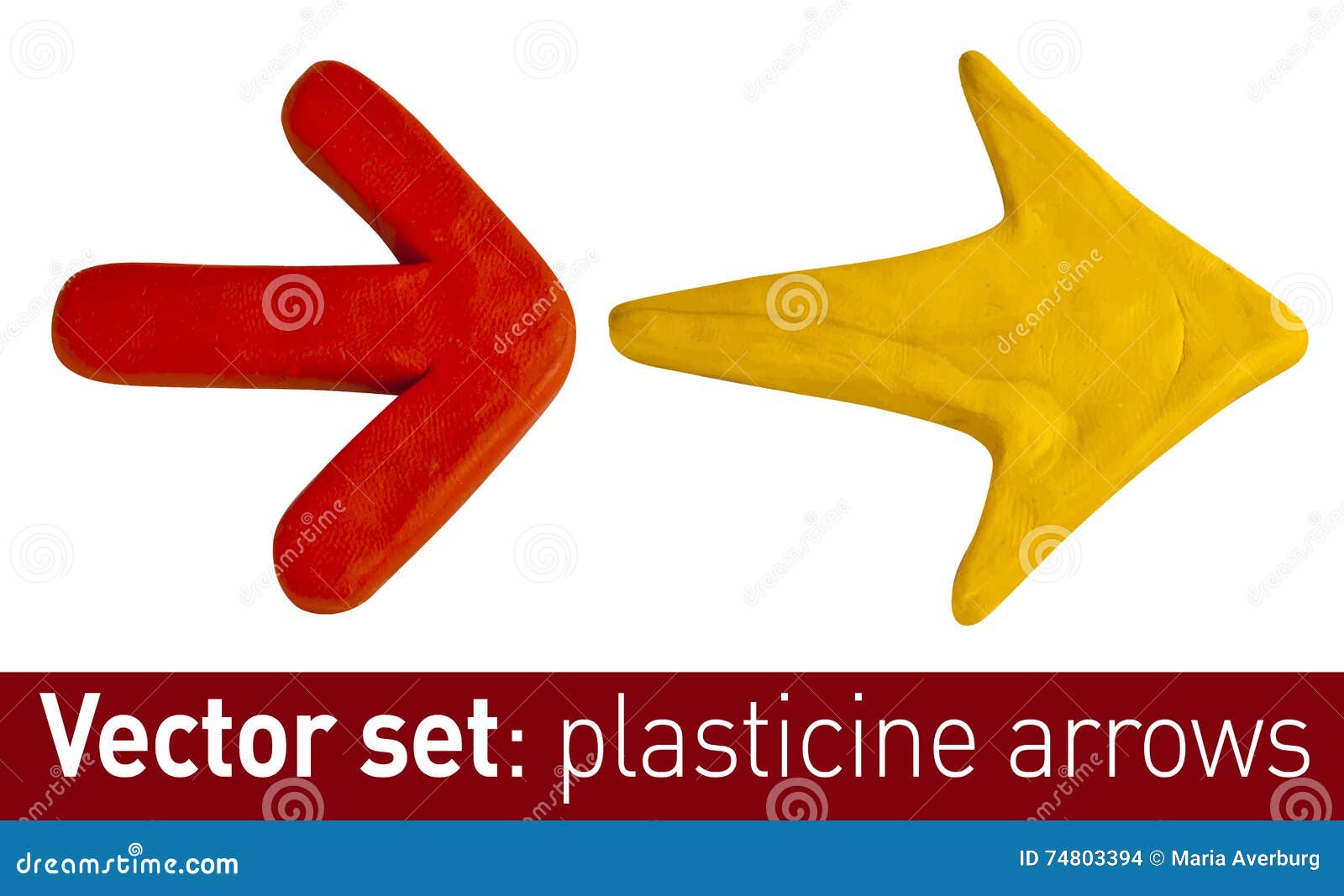 Set of Plasticine Arrows for Your Design. Stock Vector - Illustration ...