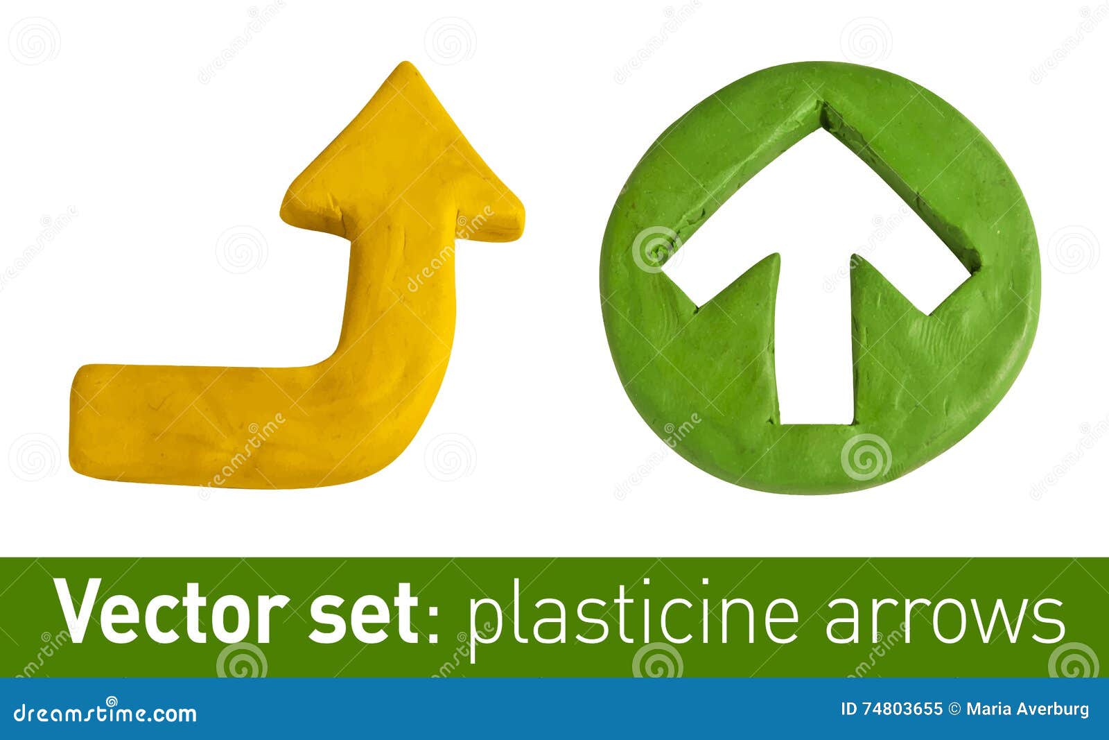 Set of Plasticine Arrows for Your Design. Stock Vector - Illustration ...