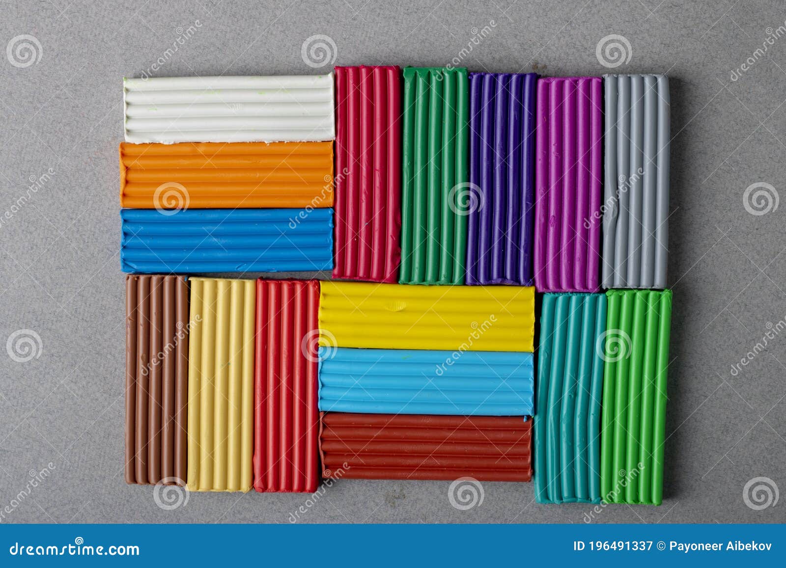 Set of Plasticine with Different Sticks, Flat Lay Stock Image - Image ...