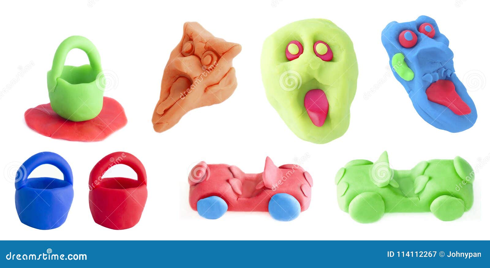 Set of plasticine figures stock image. Image of color - 114112267