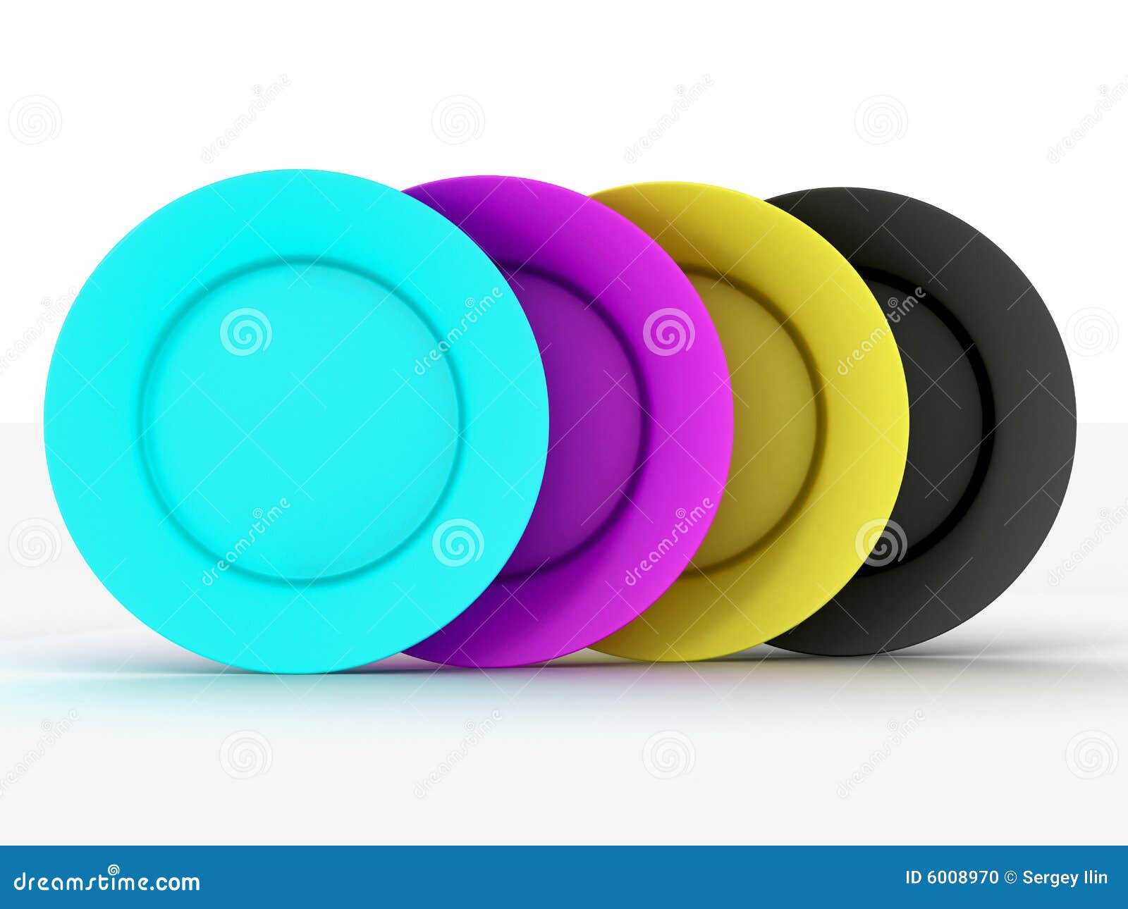Set of Plates in Colours of a CMYK. Stock Illustration - Illustration ...