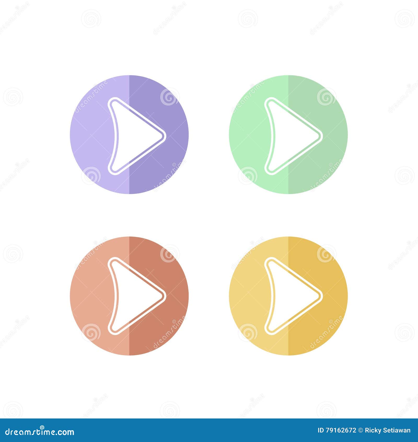 Set of Play Button Icons stock illustration. Illustration of forward ...