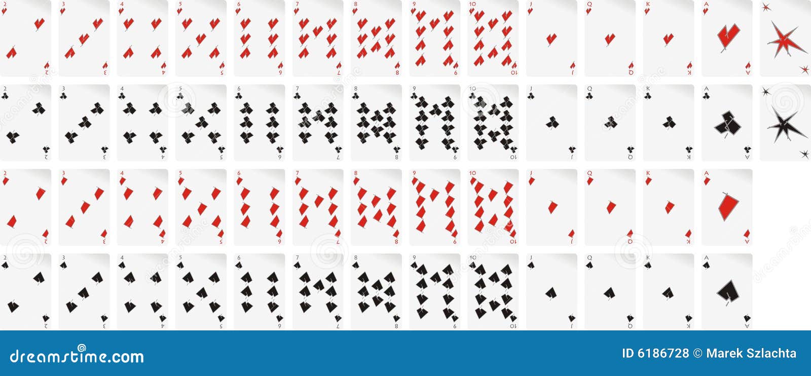 Set of playing cards stock vector. Illustration of illustrator - 6186728