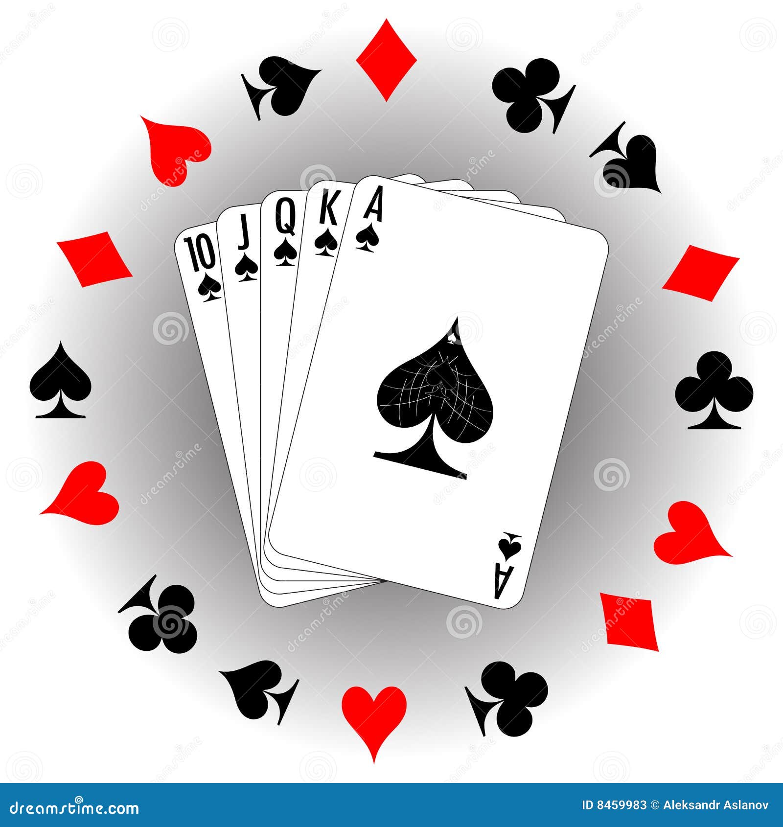 Set of playing cards stock illustration. Illustration of gambler - 8459983