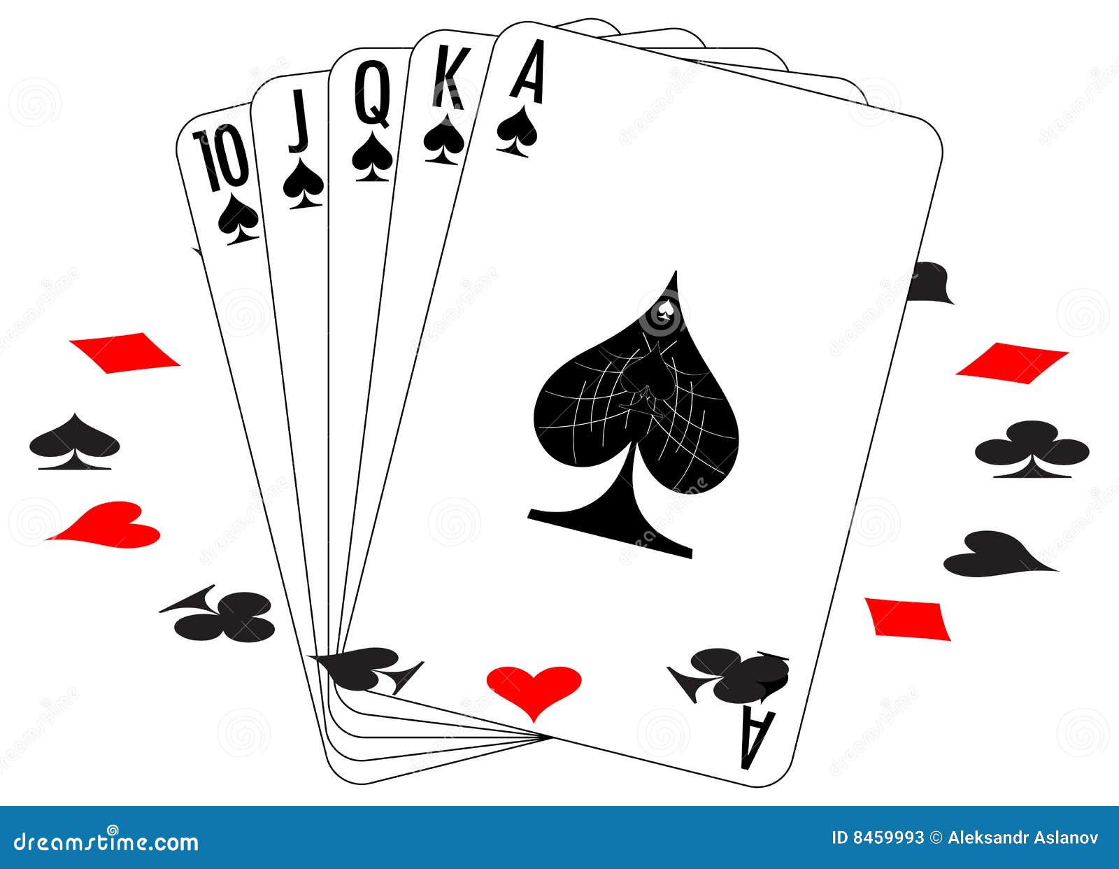 Set of playing cards stock illustration. Illustration of icon - 8459993
