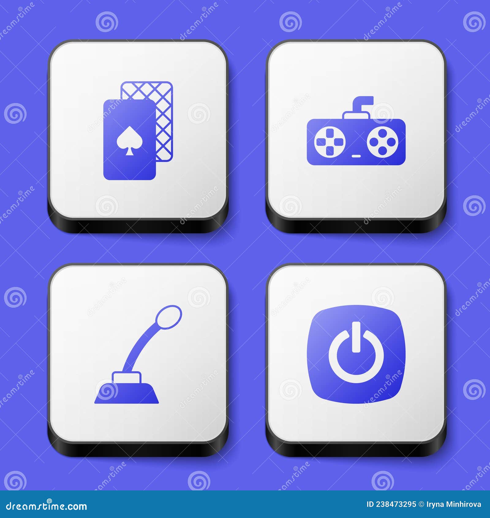 Set Playing Cards, Game Controller or Joystick, Microphone and Power ...