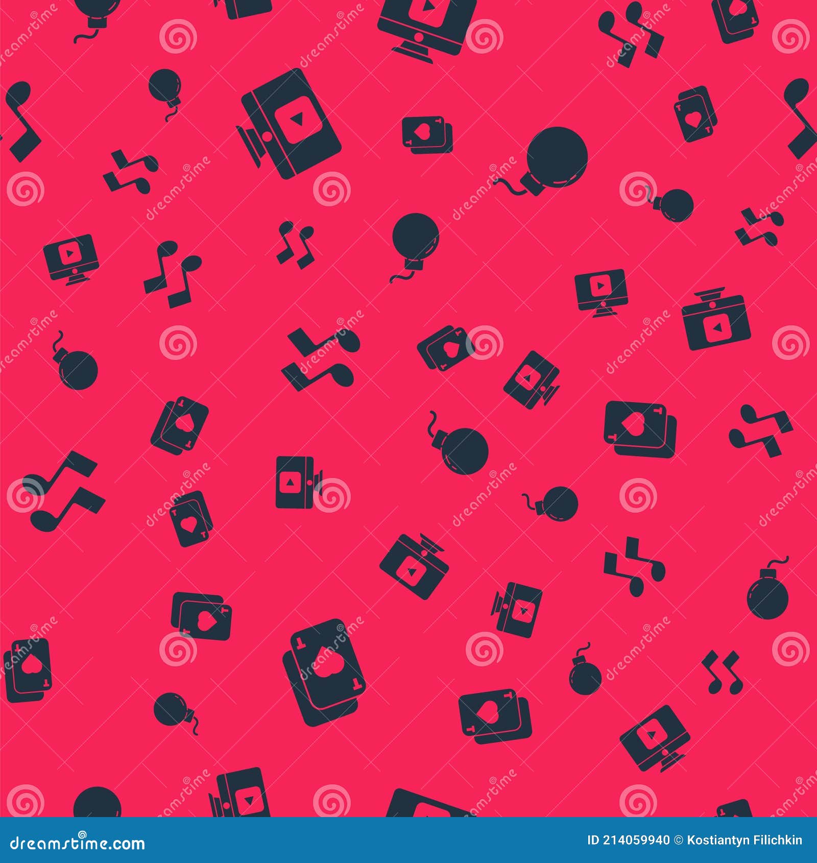 Set Playing Cards, Online Play Video, Music Note, Tone and Bomb Ready ...