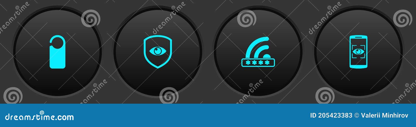 Set Please Do Not Disturb, Shield and Eye, Wifi Locked and Mobile Scan ...