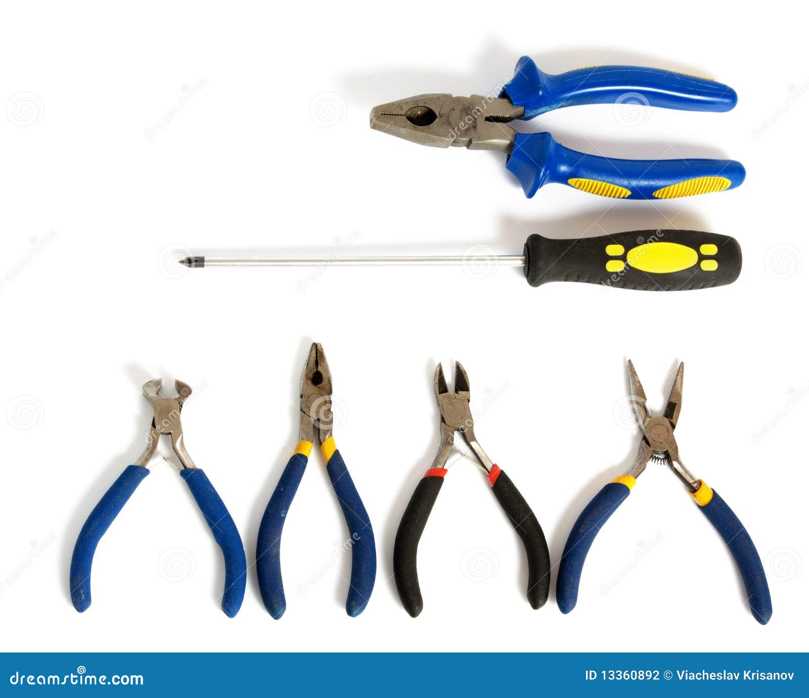 Set of pliers stock photo. Image of object, repairing - 13360892