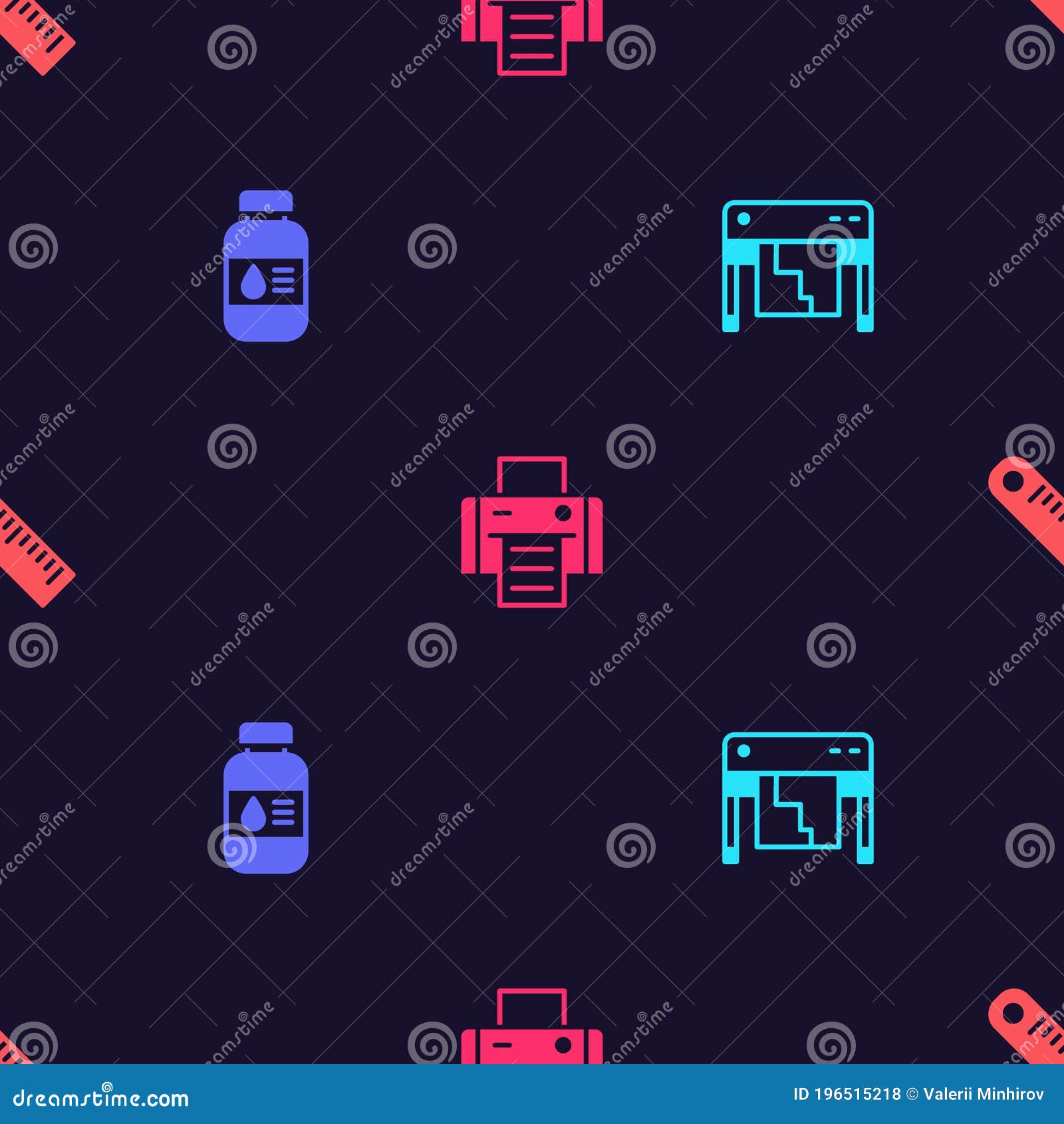 Plotter, Printer Vector. Large Format Multifunction Printer. Polygraphy ...