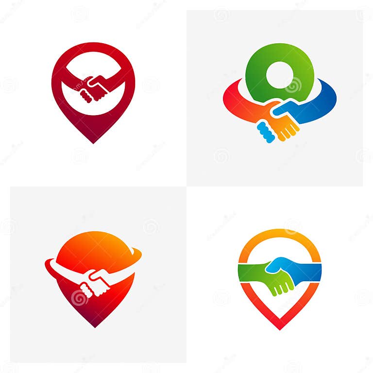 Set of Point Deal Logo Vector Template, Creative Deal Logo Design ...