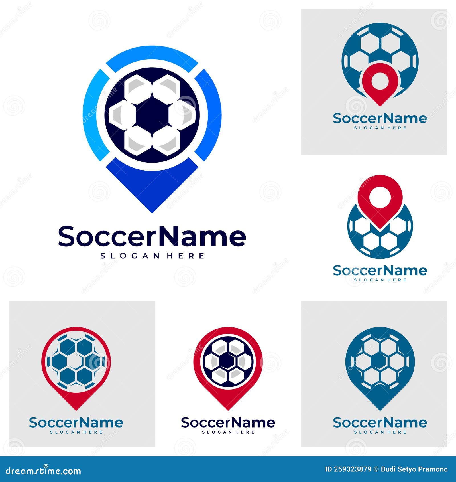 Point Soccer Logo Design Vector Illustration, Creative Football Logo ...