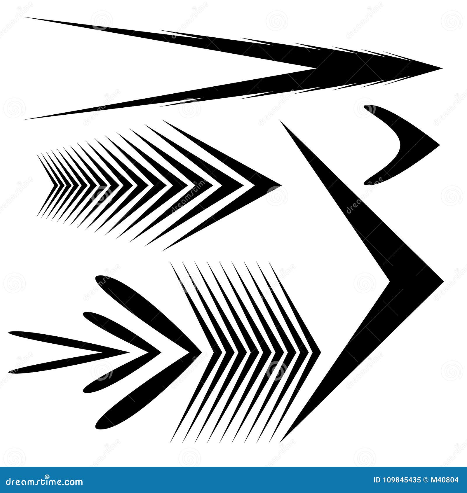 Set of Pointer, Arrow Signs Stock Vector - Illustration of mark, guide ...