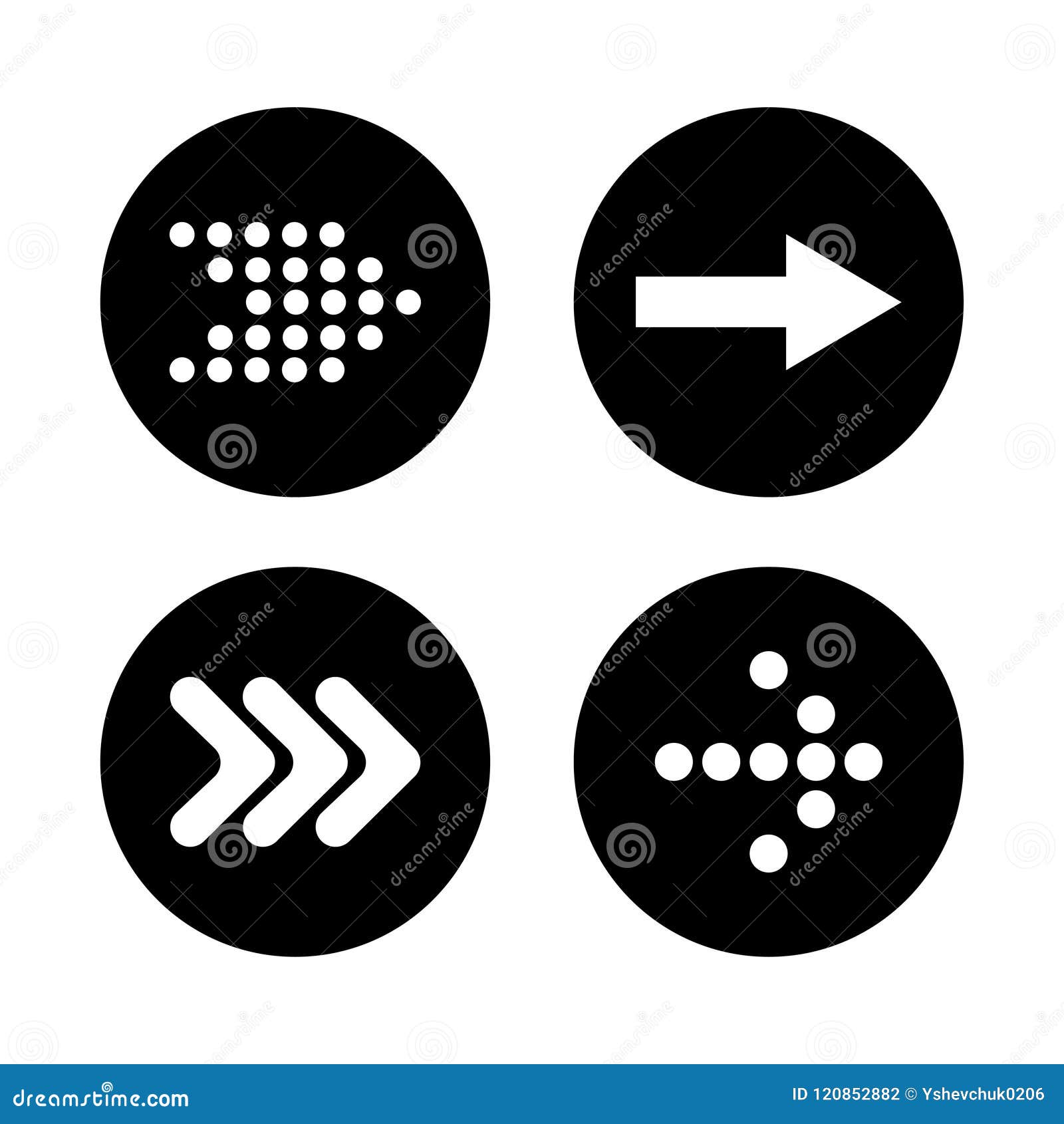 Set of Pointer, Arrow Signs.Vector Illustration. Stock Vector ...
