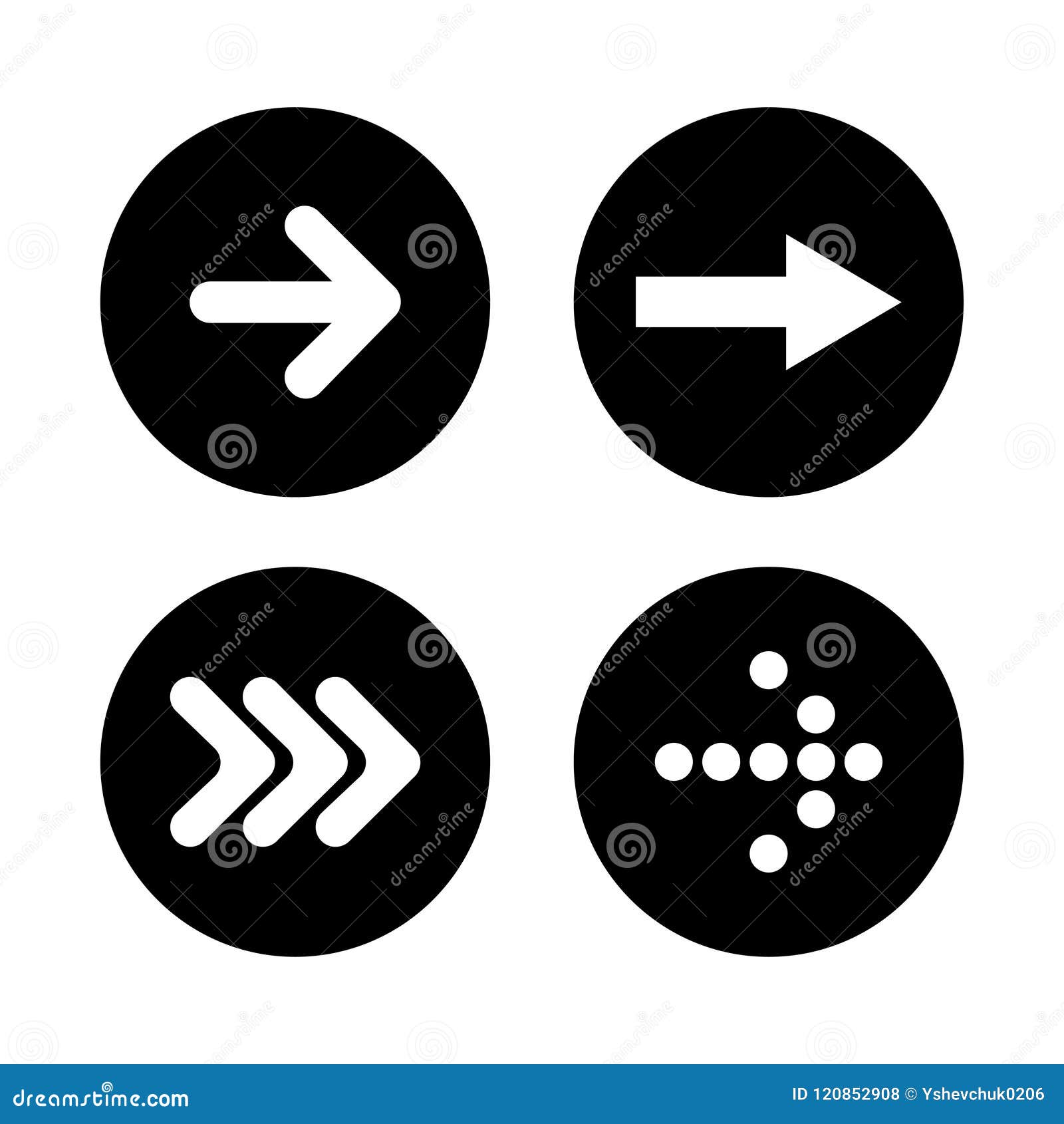 Set of Pointer, Arrow Signs. Vector Illustration. Stock Vector ...