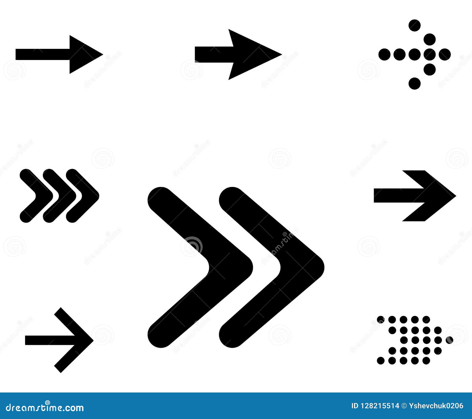 Set of Pointer, Arrow Signs. Vector Illustration Stock Vector ...