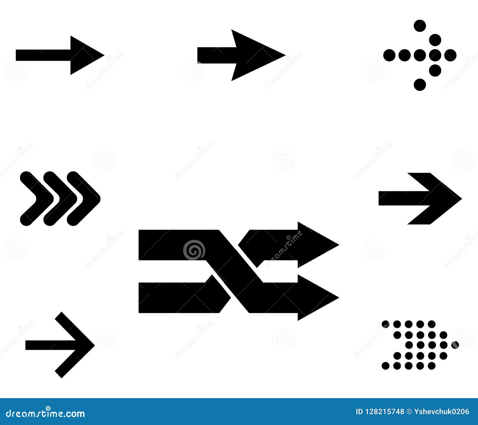 Set of Pointer, Arrow Signs. Vector Illustration Stock Vector ...