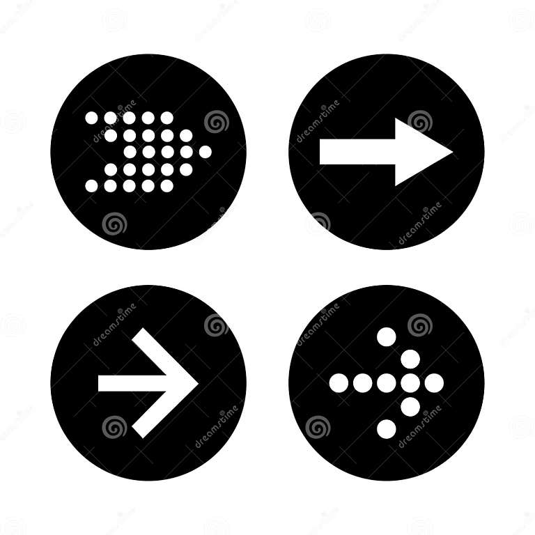 Set of Pointer, Arrow Signs. Vector Illustration. Stock Vector ...
