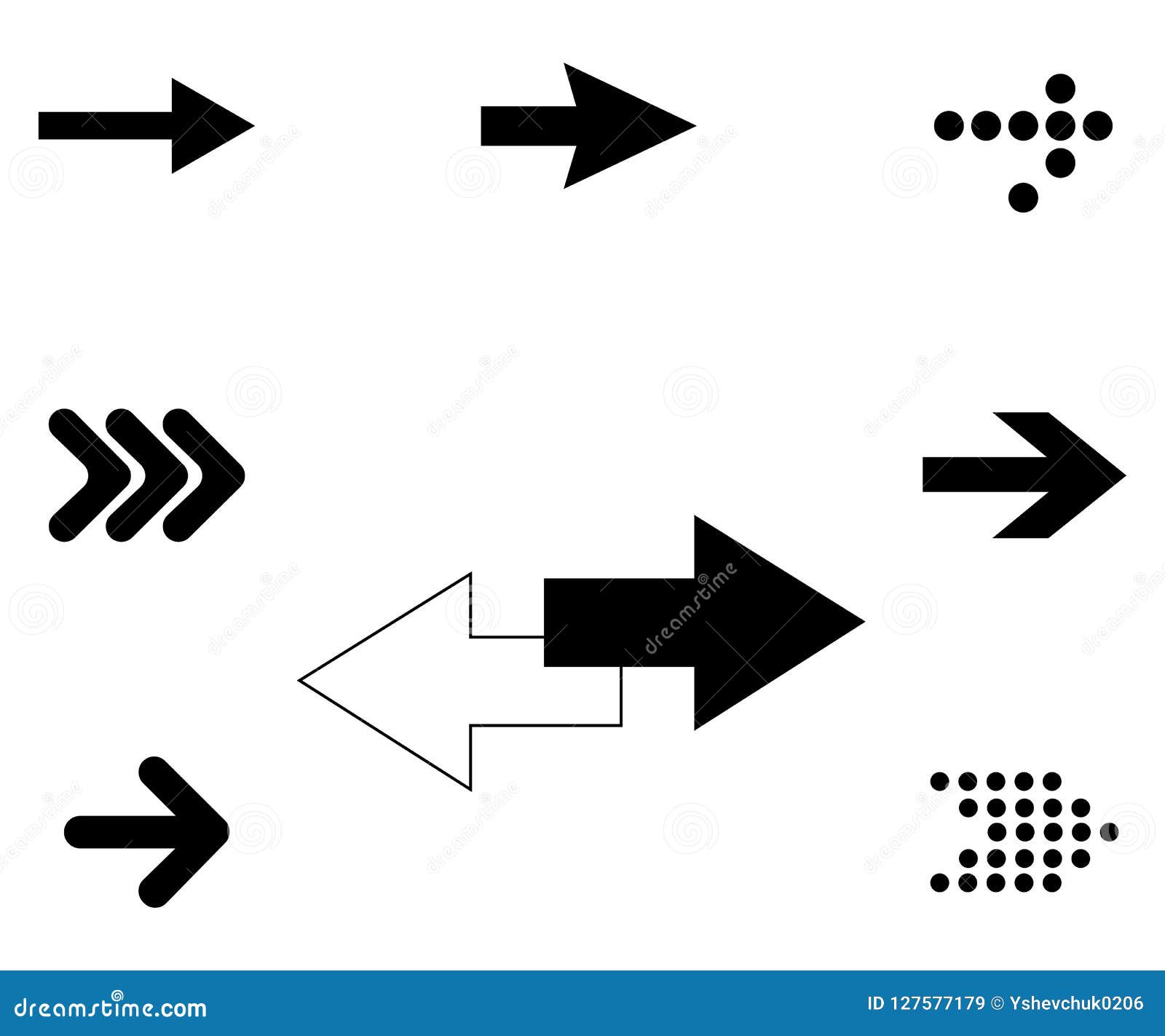 Set of Pointer, Arrow Signs. Vector Illustration Stock Vector ...