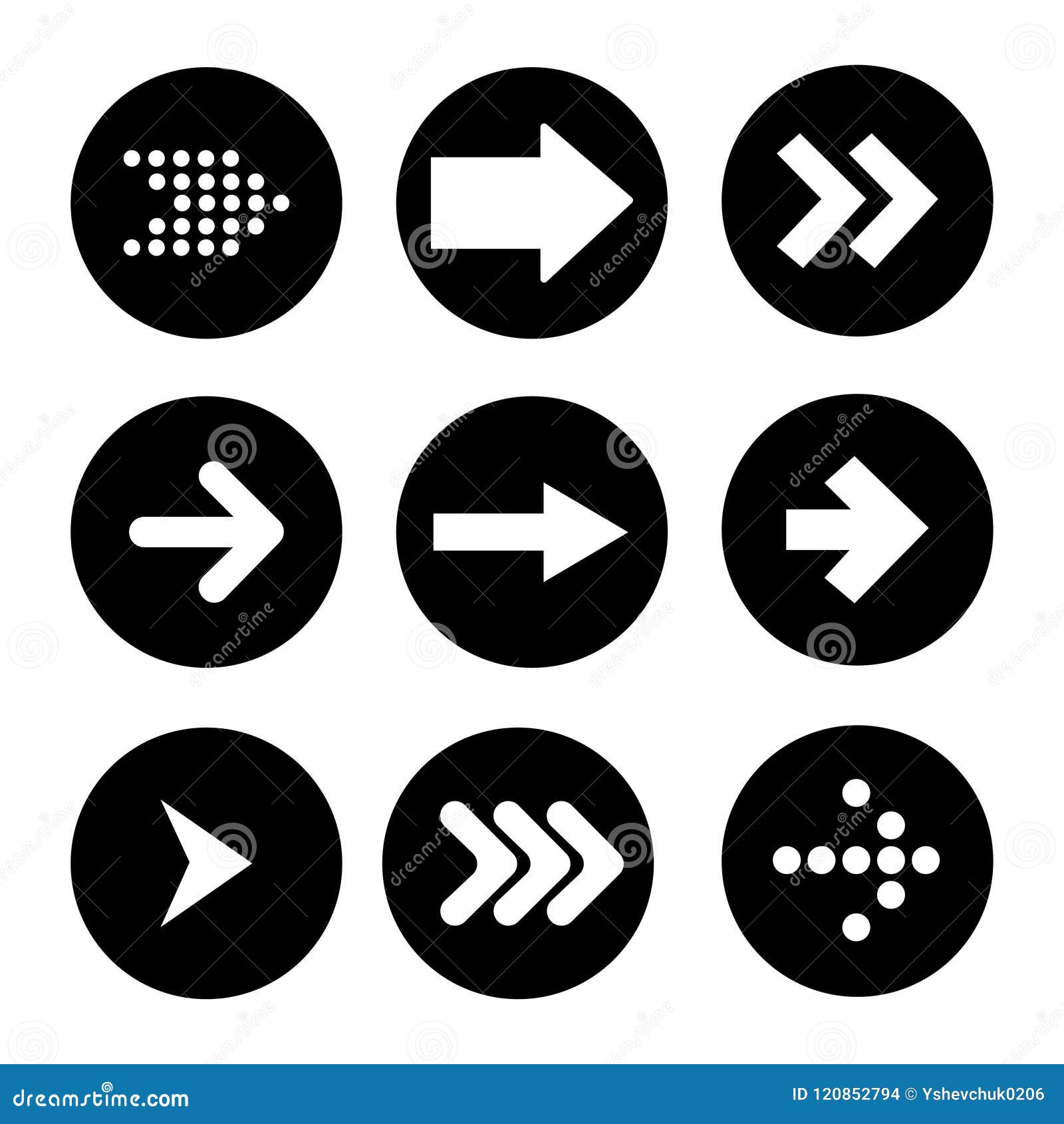 Set of Pointer, Arrow Signs Stock Vector - Illustration of connection ...