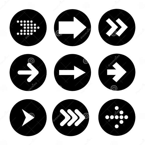 Set of Pointer, Arrow Signs Stock Vector - Illustration of connection ...