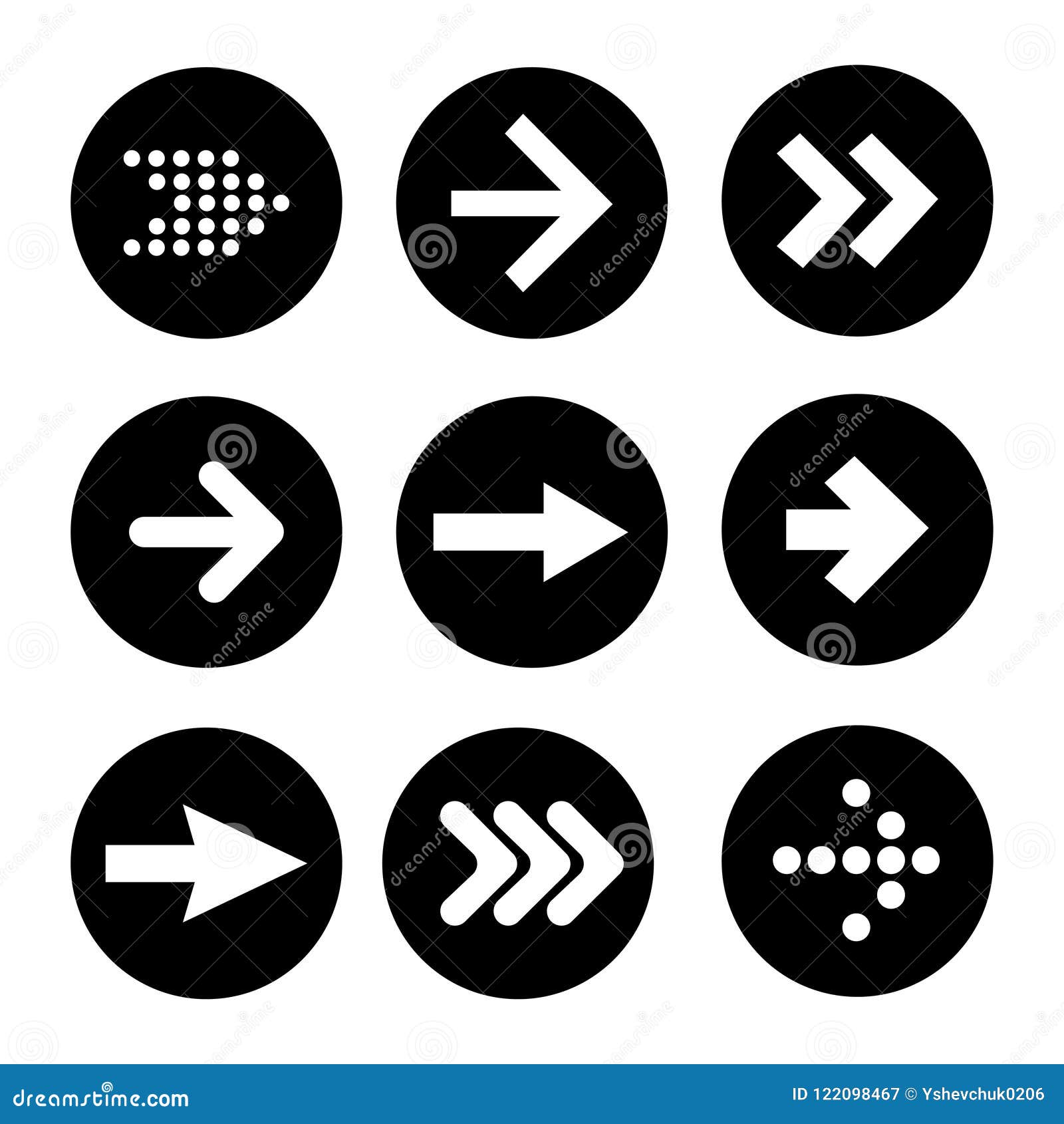 Set of Pointer, Arrow Signs. Vector Illustration Stock Vector ...