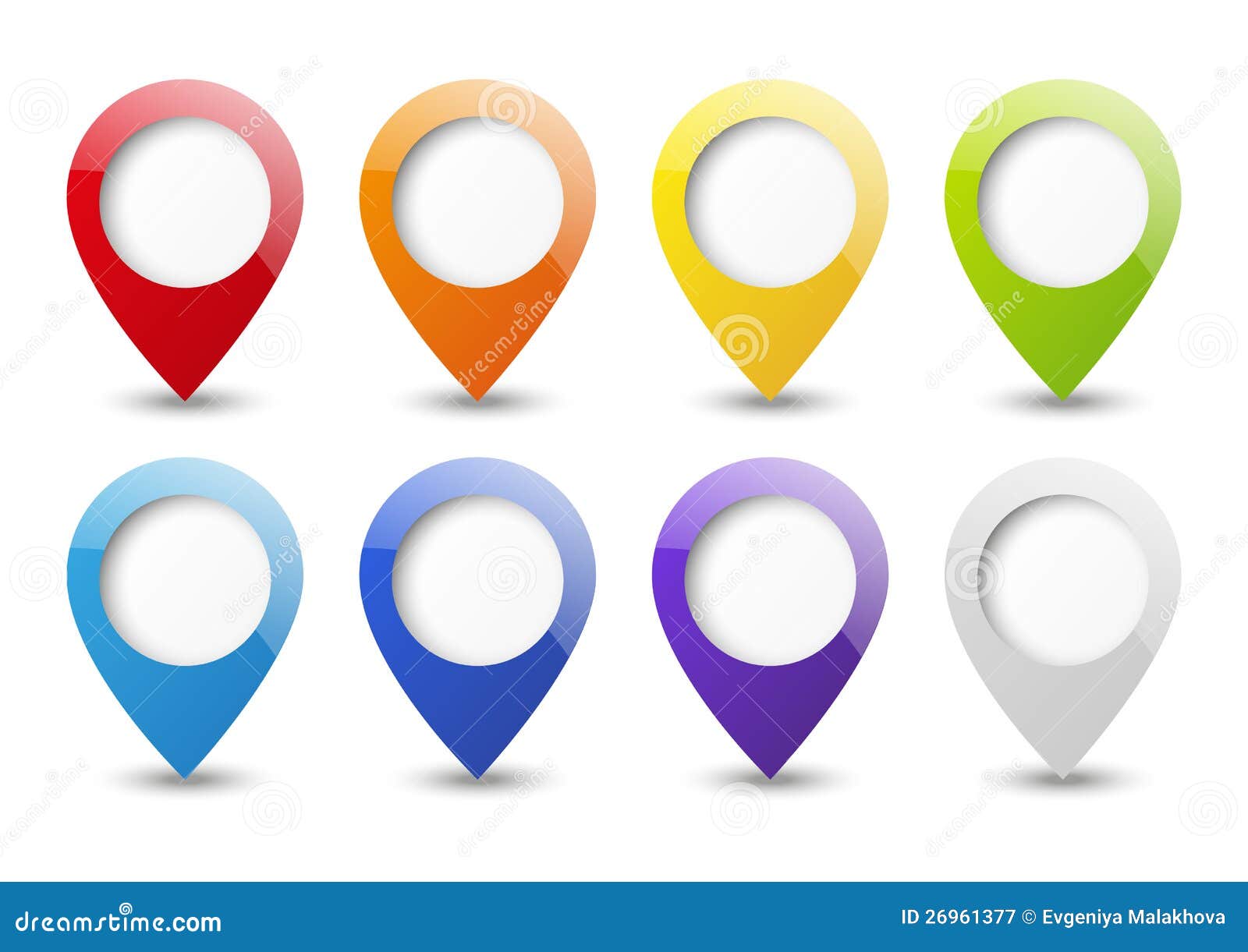 Set pointers stock vector. Illustration of color, button - 26961377